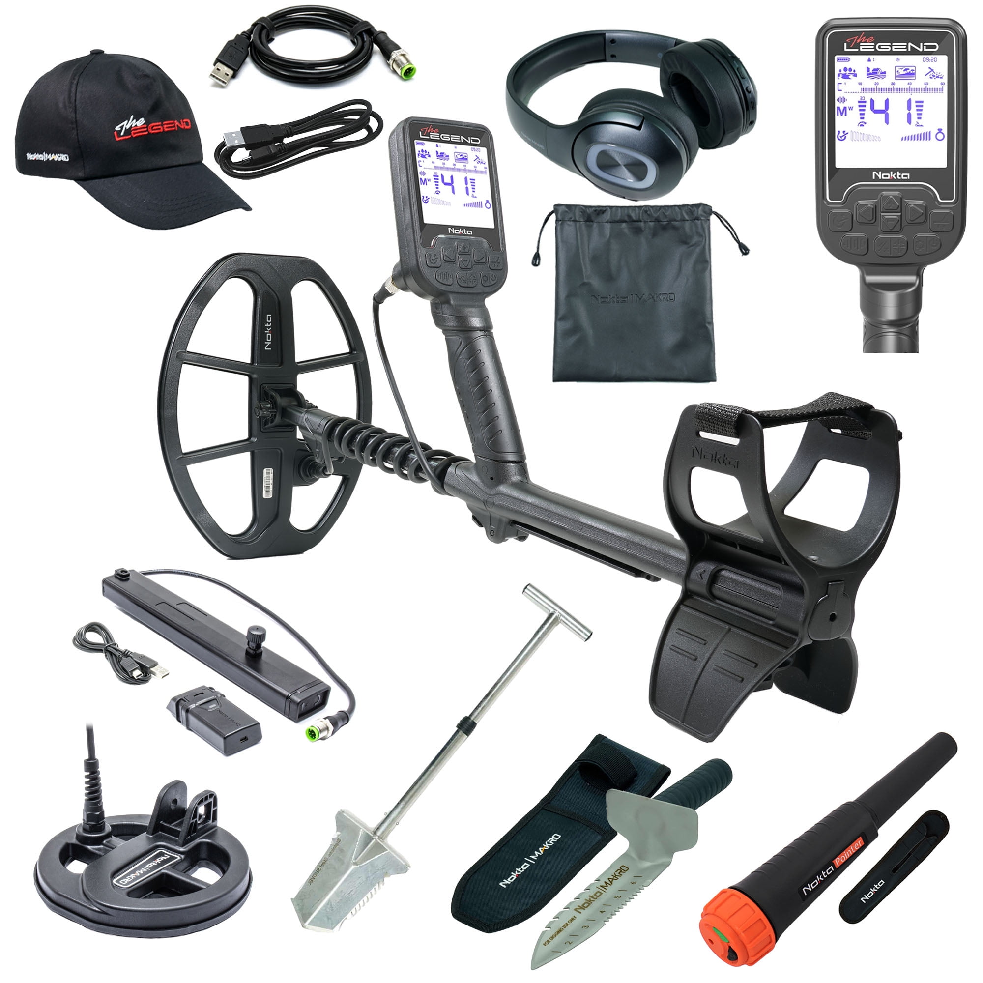 Nokta The Legend Pro Pack w/LG30 Coil w/ Nokta Pinpointer, Shovel and ...