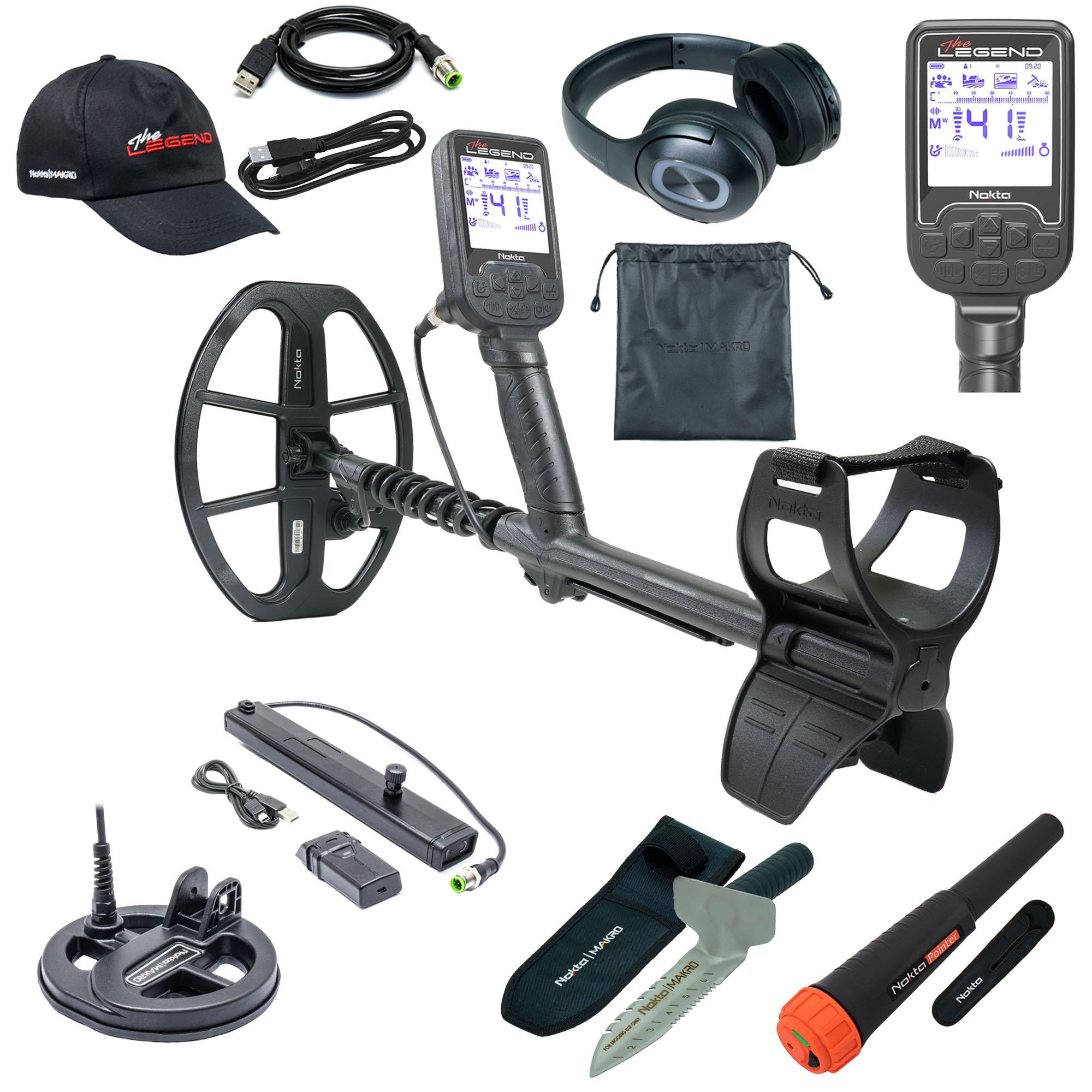 Nokta The Legend Pro Pack w/LG30 Coil w/ Nokta Pinpointer and Digger - Walmart.com