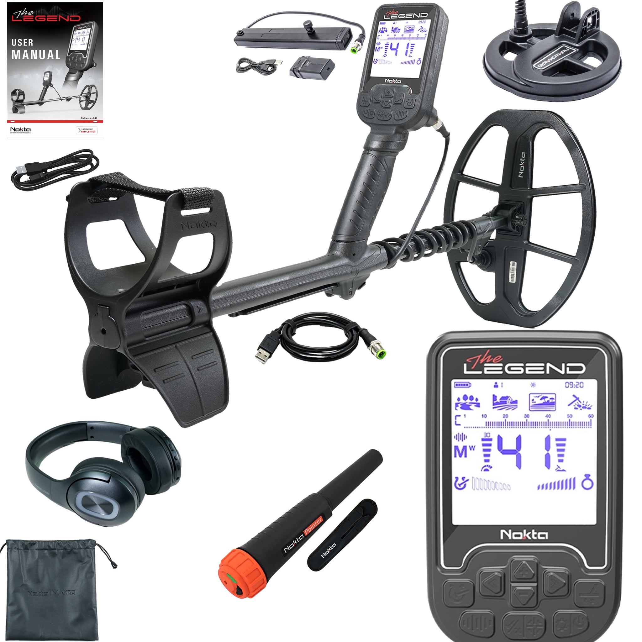 Nokta The Legend Pro Pack w/LG30 Coil w/ Nokta Pinpointer - Walmart.com