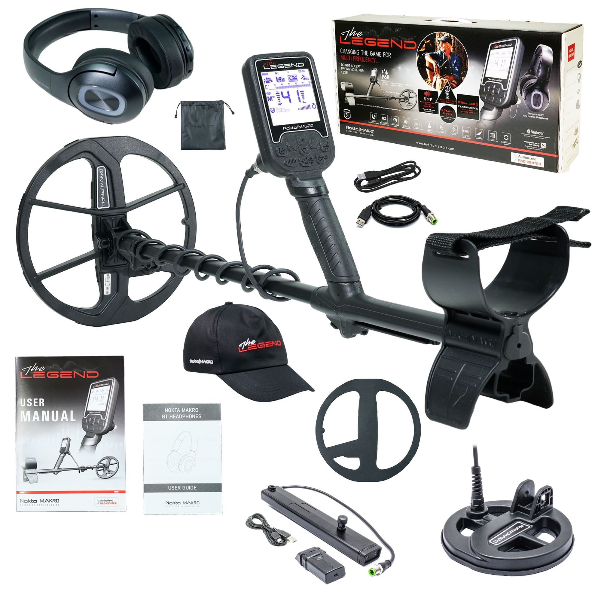 Nokta Professional Rechargeable SMF Metal Detector Pro Pack w/ Wireless Headphones - Walmart.com