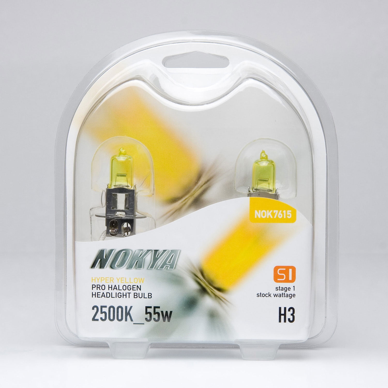 Nokya H3 Hyper Yellow Halogen Bulbs, 2500K Eurostyle Fog and Headlight ...