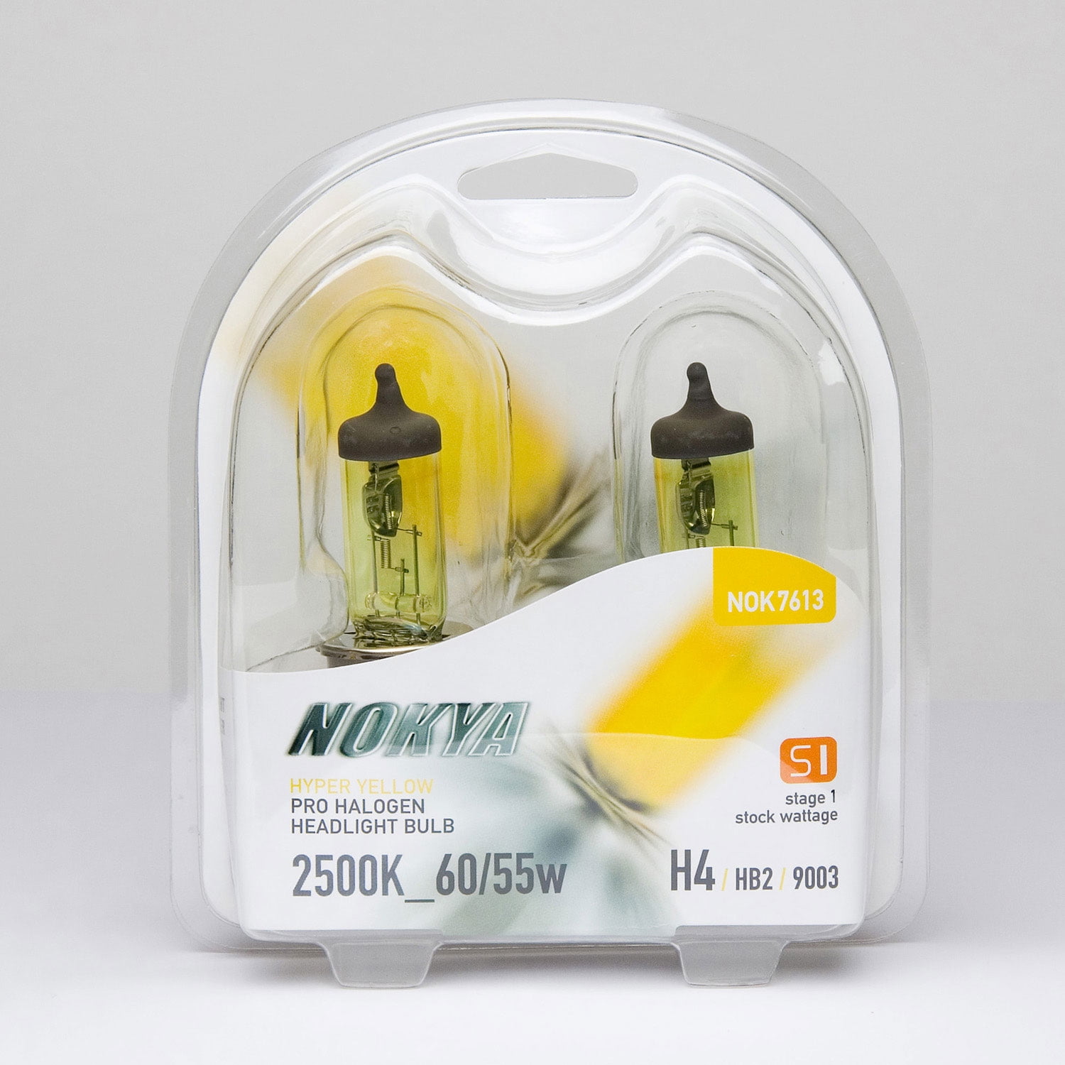 Nokya H4 (9003 /HB2) Hyper Yellow Pro Halogen 2500K Stage 1 Headlight ...