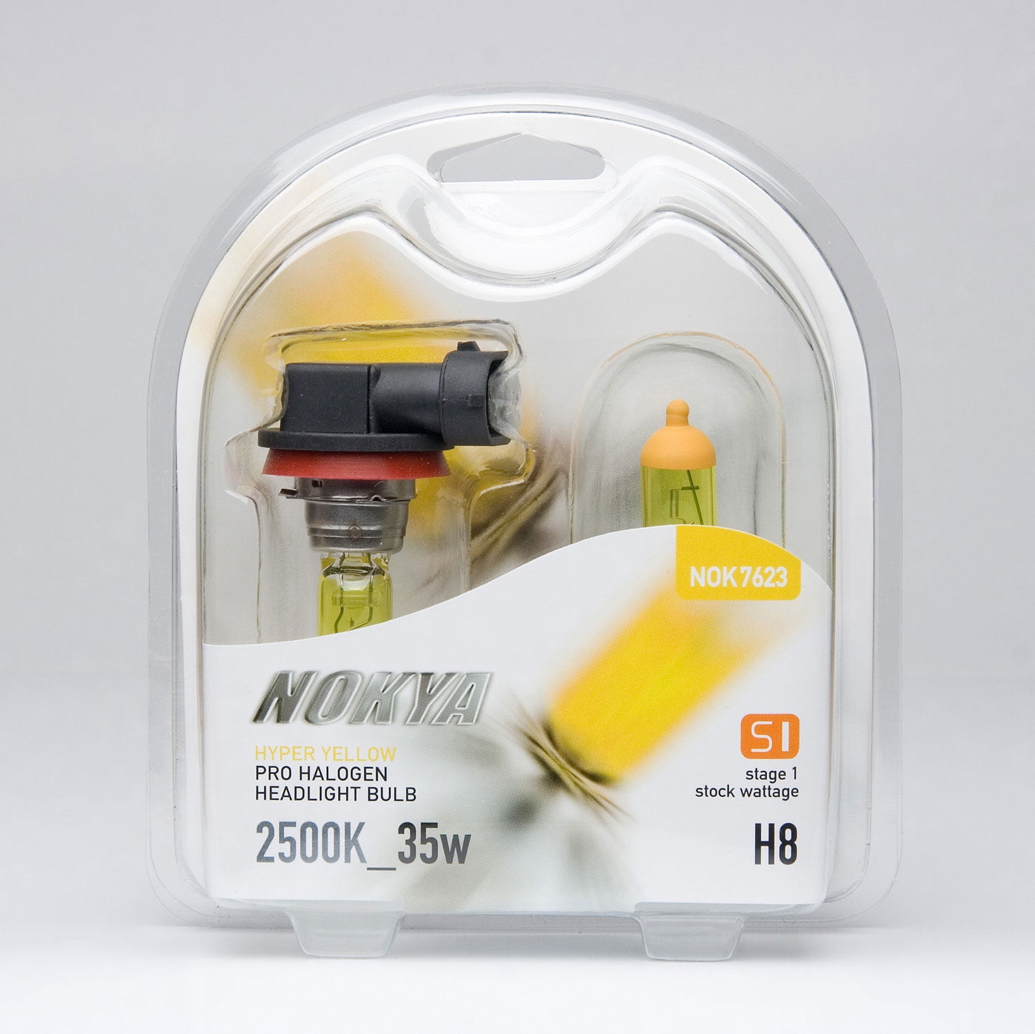 Nokya H8 Hyper Yellow Pro Halogen 2500K Stage 1 Headlight / Fog Light ...