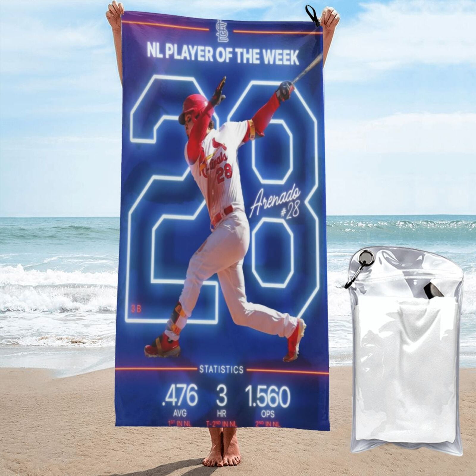 Nolan Arenado Customized Microfiber Quick-Drying Bath Towel 27.5x55in ...