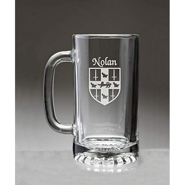 Nolan Irish Coat of Arms Glass Beer Mug (Sand Etched) - Walmart.com