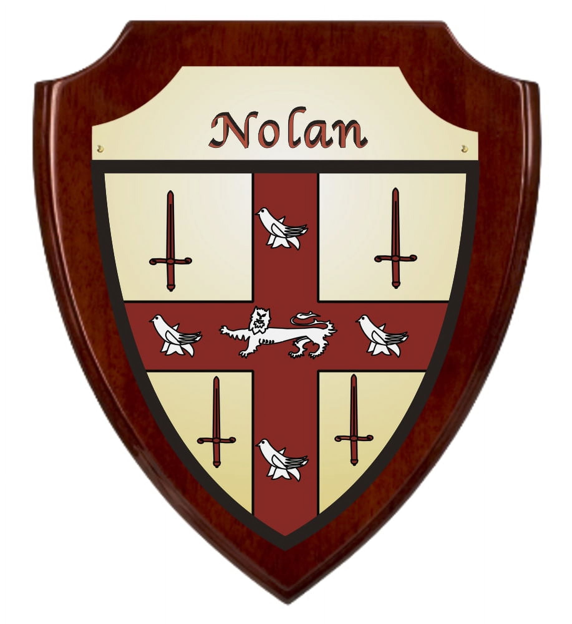 Nolan Irish Coat of Arms Shield Plaque - Rosewood Finish - Walmart.com