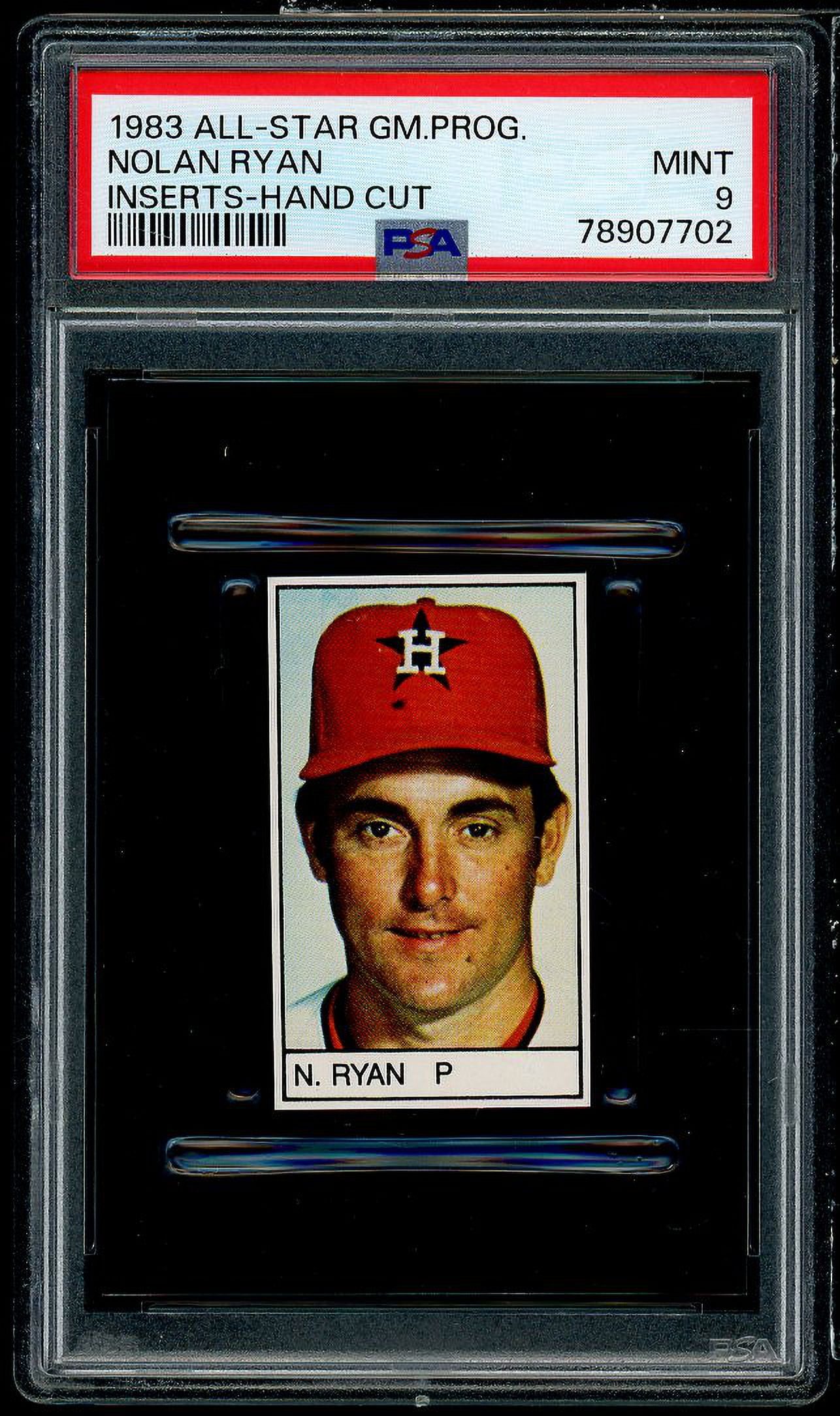 Nolan Ryan Card 1983 All-Star Game Program Inserts Hand Cut #nno PSA 9 ...