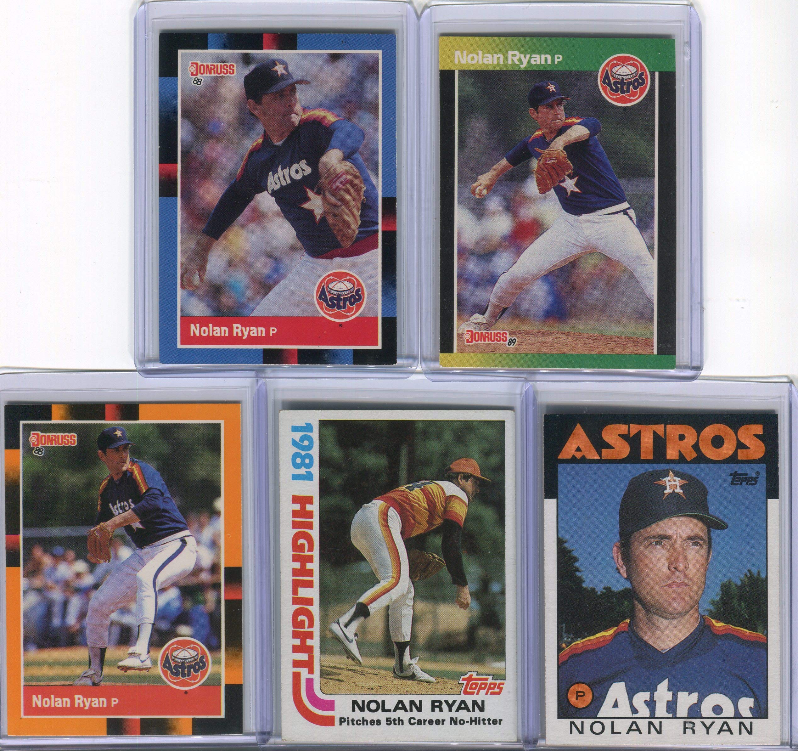 Nolan Ryan Houston Astros Assorted Baseball Cards 5 Card Lot - Walmart.com
