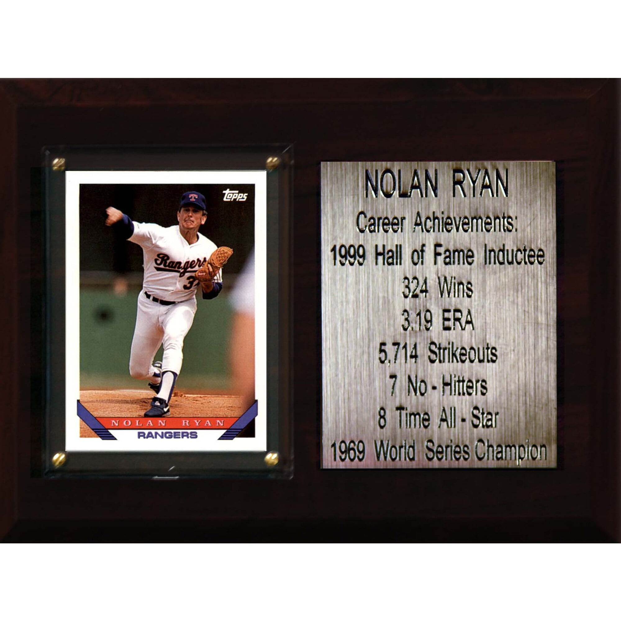 Nolan Ryan Texas Rangers 6'' x 8'' Plaque - Walmart.com