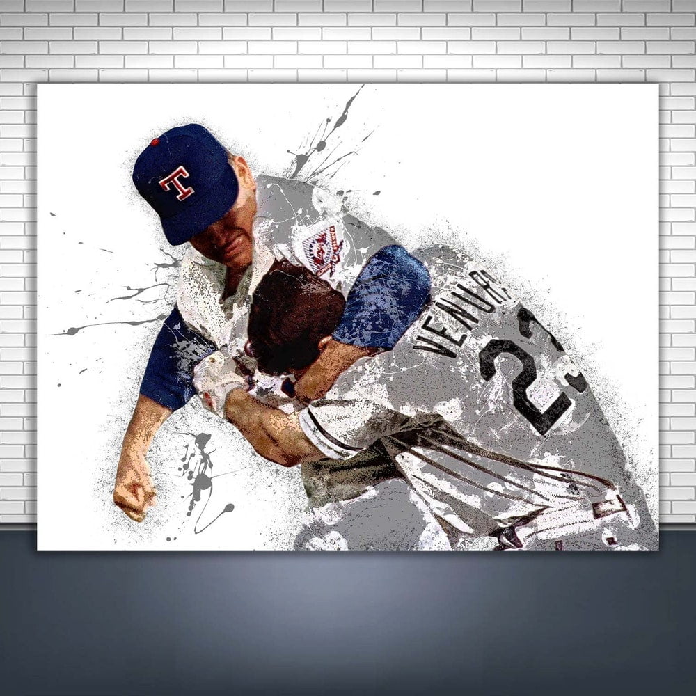 Nolan Ryan vs Robin Ventura Fight Poster, Texas baseball team, sport ...