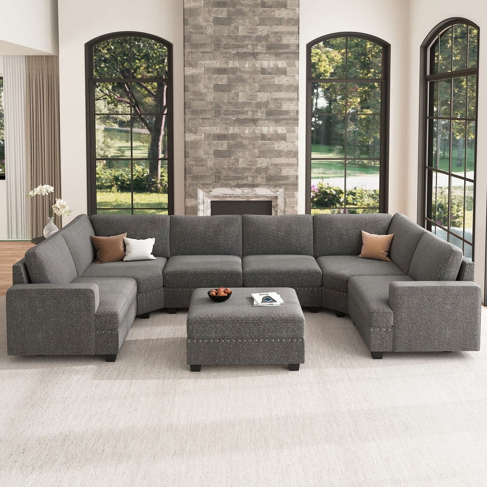 Nolany Convertible Oversized Sectional Sofa Sleeper Sofa Sectionals for ...