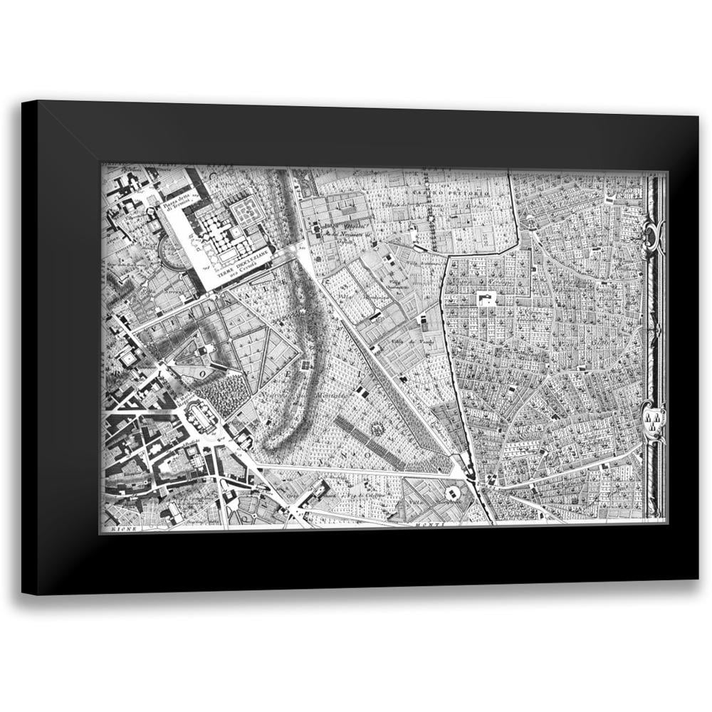 Nolli, Giovanni Battista 14x10 Black Modern Framed Museum Art Print ...