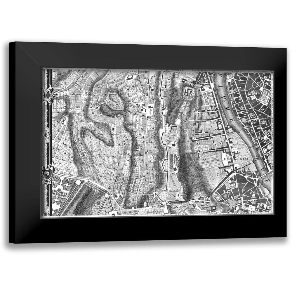 Nolli, Giovanni Battista 14x10 Black Modern Framed Museum Art Print ...