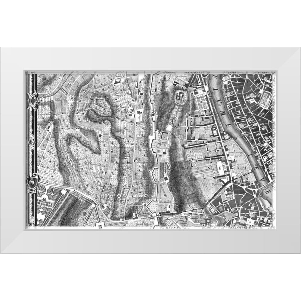 Nolli, Giovanni Battista 18x13 White Modern Wood Framed Museum Art ...