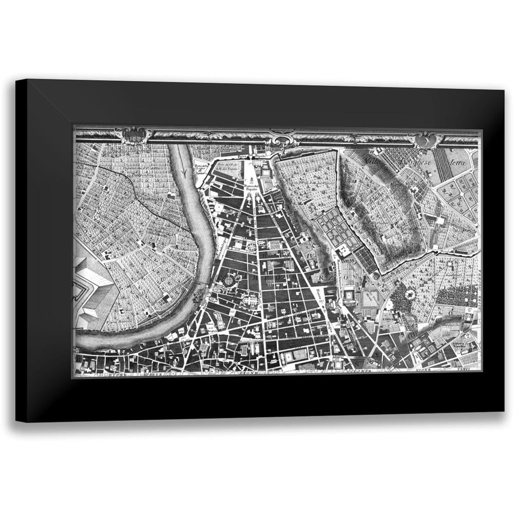 Nolli, Giovanni Battista 24x16 Black Modern Framed Museum Art Print ...