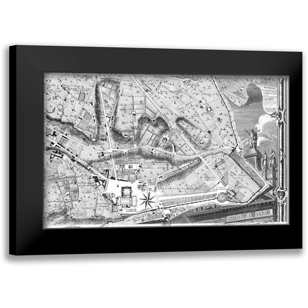 Nolli, Giovanni Battista 24x16 Black Modern Framed Museum Art Print ...