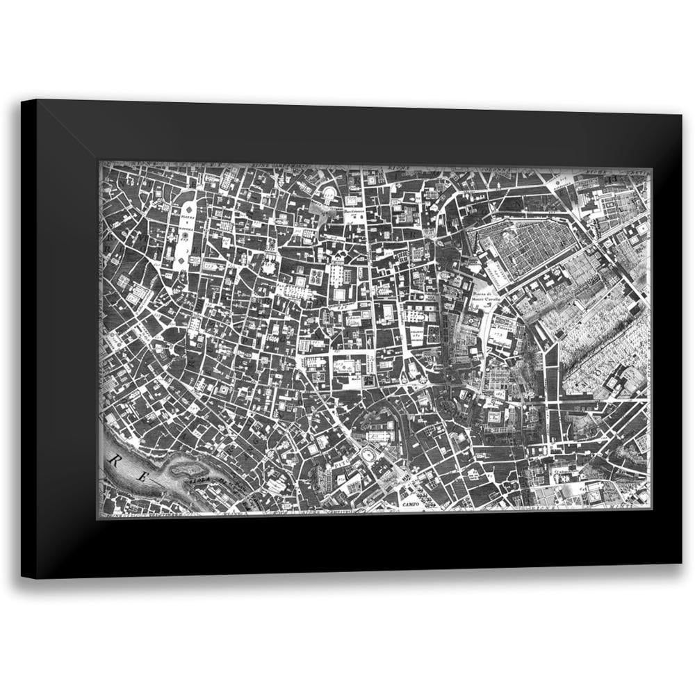 Nolli, Giovanni Battista 24x17 Black Modern Framed Museum Art Print ...