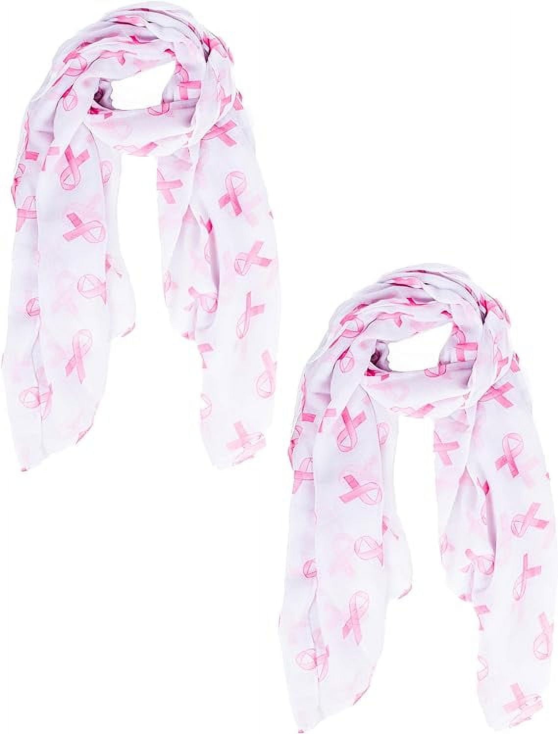 Nollia [2-Pack] Soft Women's Breast Cancer Awareness Scarf - Pink ...