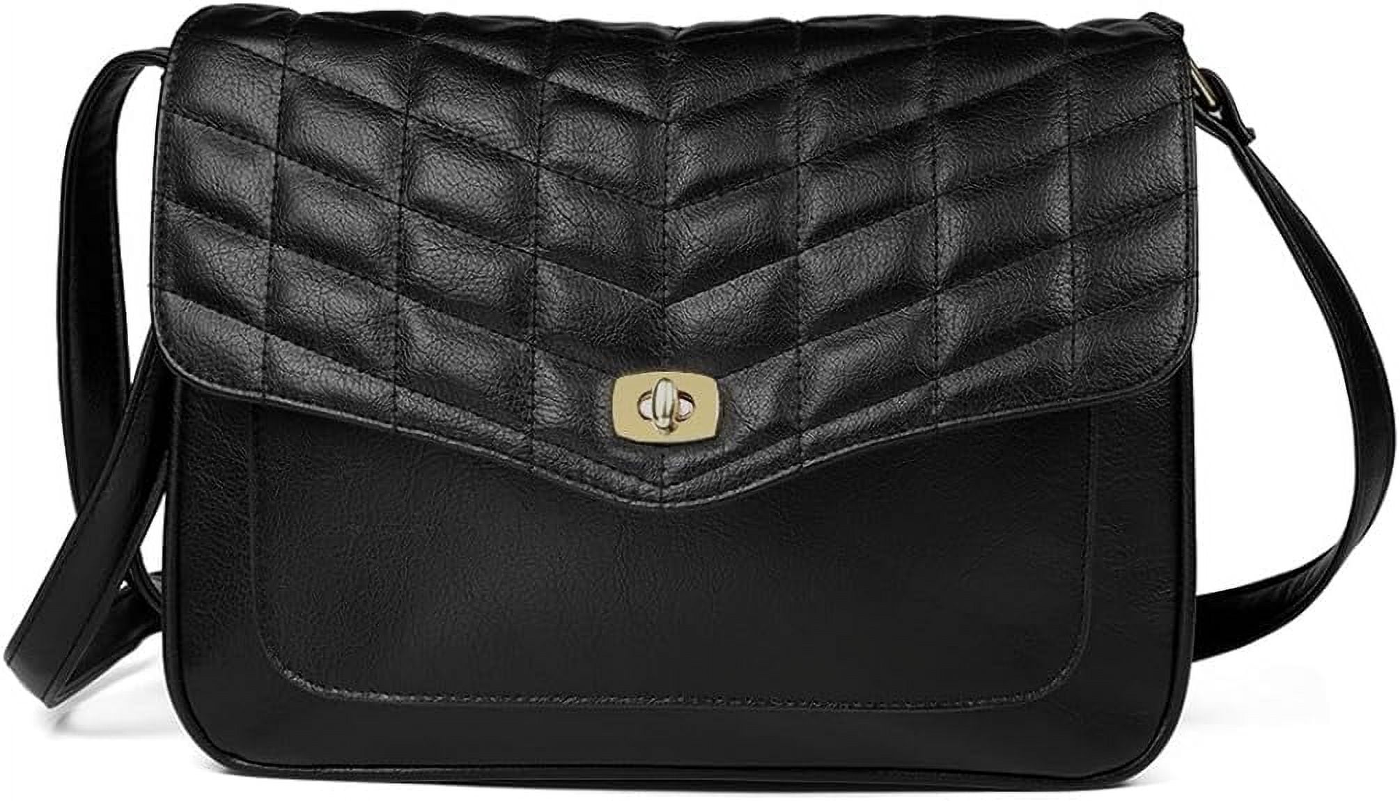 Nollia Vegan Leather Crossbody Bag with Adjustable Strap & Inner ...