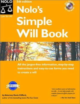 Pre-Owned Nolo's Simple Will Book [With CDROM] (Paperback) 087337939X ...