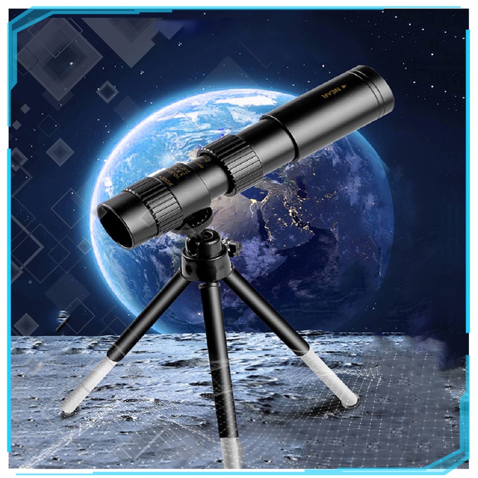 Nololo 10-300X40 Monocular Telescope Monitor Tripod Phone Adapter For ...
