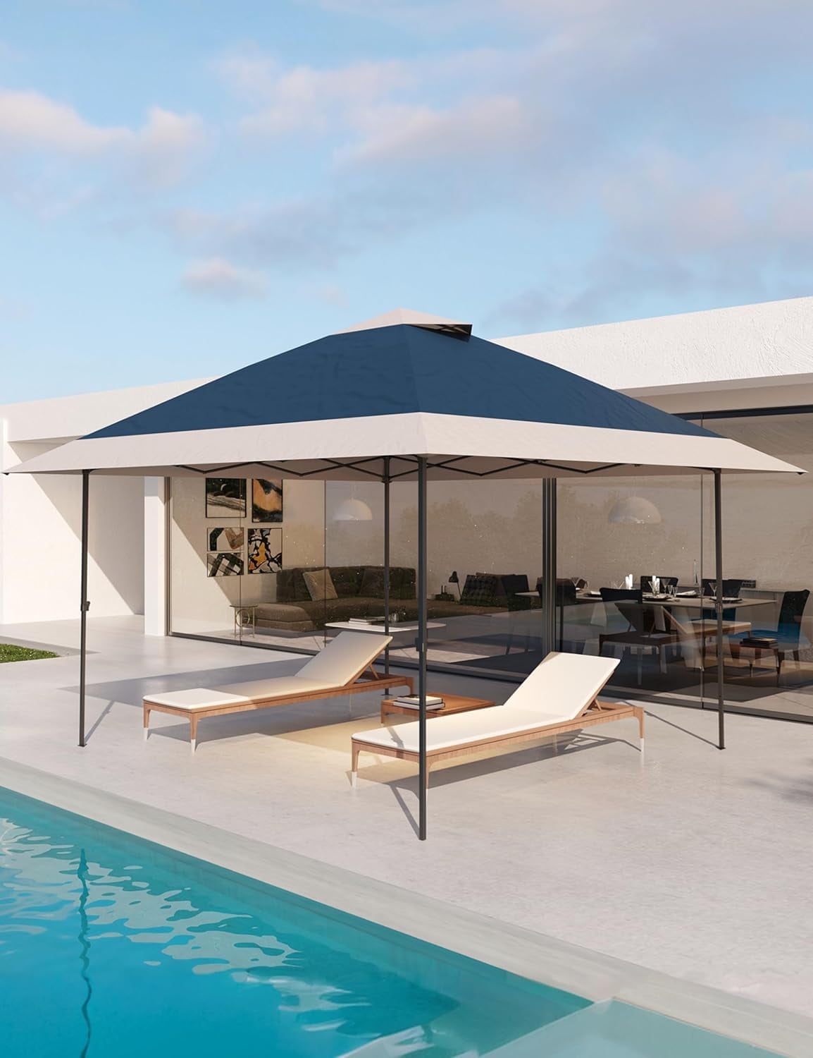 Nololo 13x13FT Pop Up Gazebo Outdoor Canopy Shelter with 4 Stan Bags, 8 ...