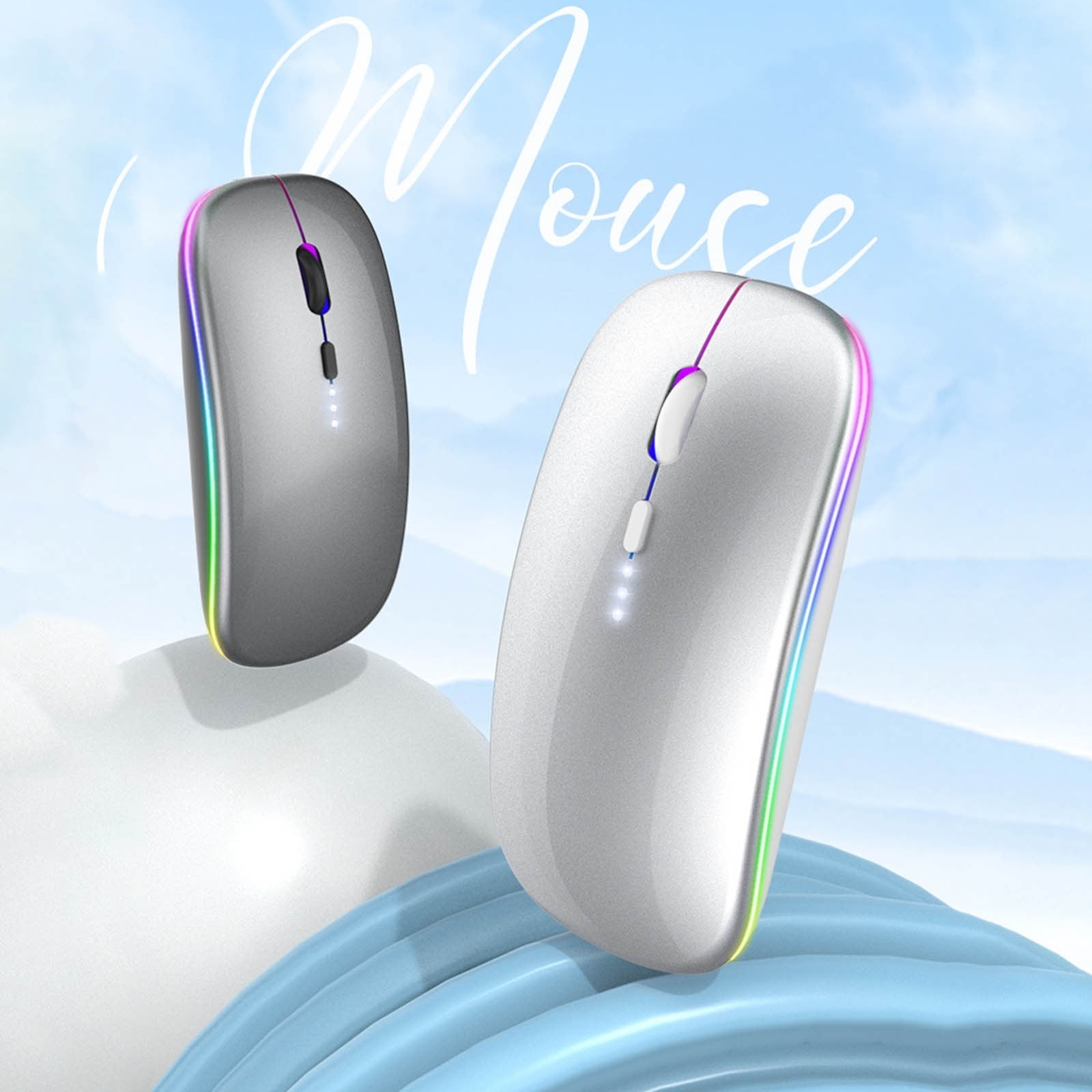 Nololo 2024 Christmas Decorations Clearance Wireless Charging Mute Bluetooth Dual Mode Mouse ...