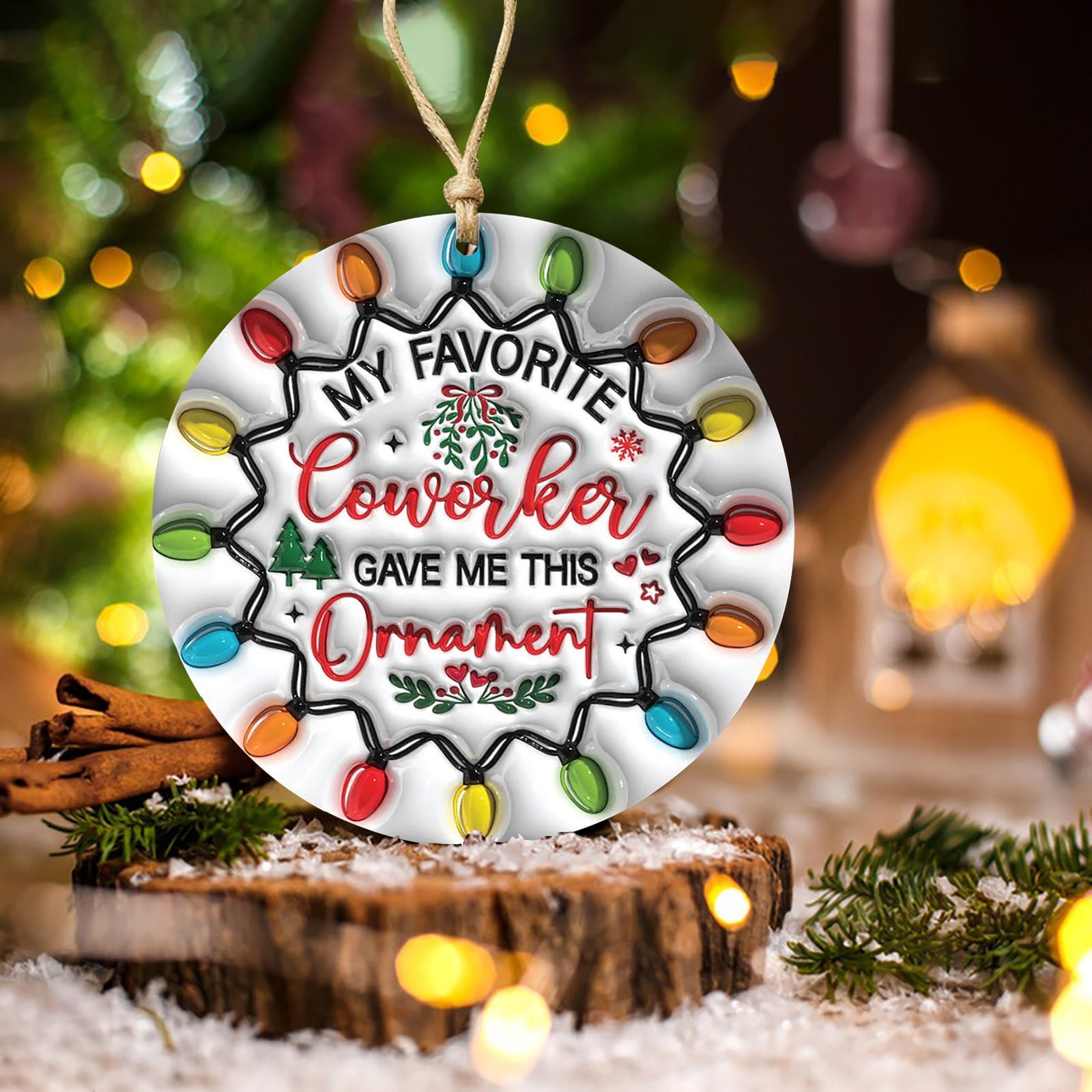 Nololo 2024 Christmas Ornaments Coworker Gifts - Christmas Tree, Thank ...