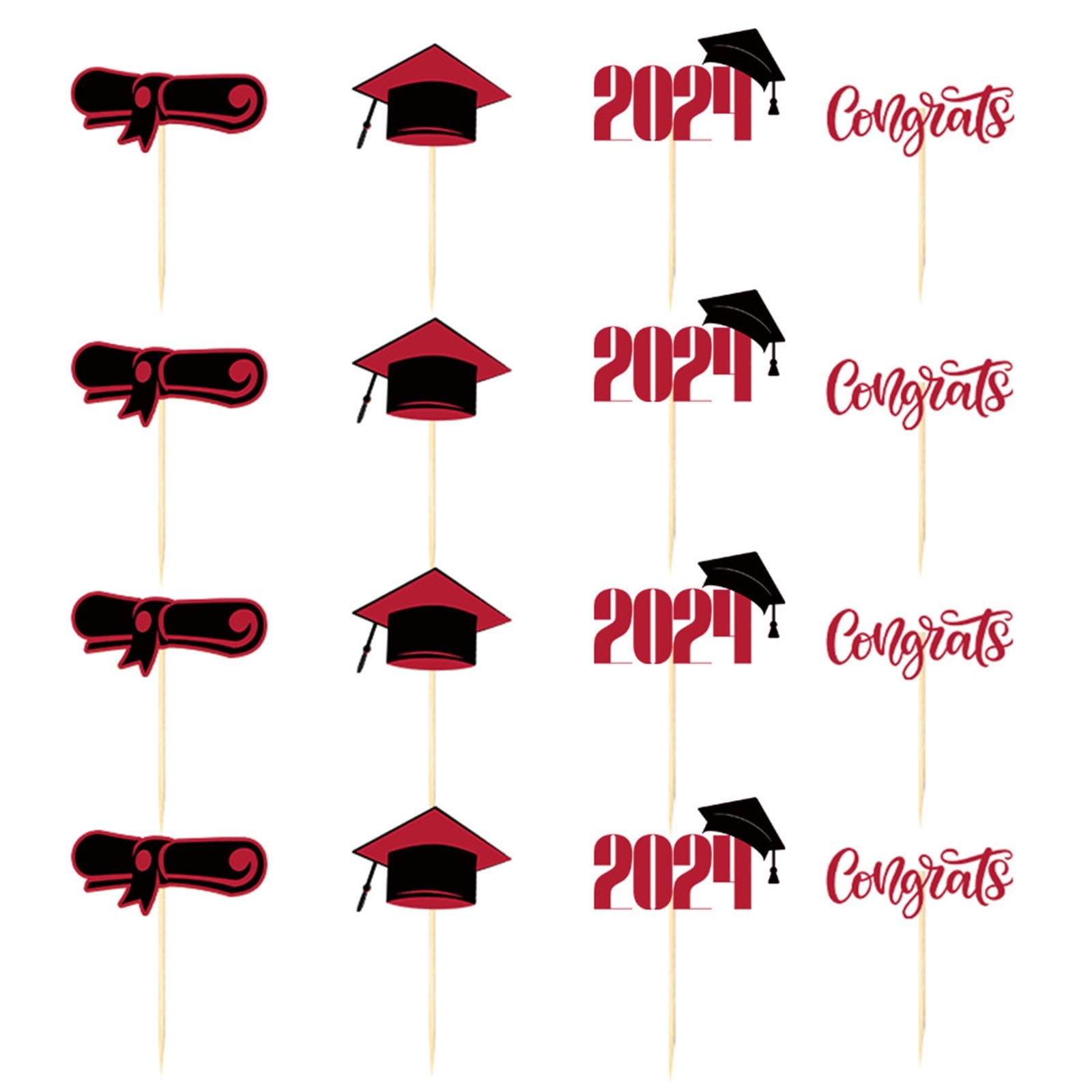 Nololo 2024 Graduation Season Party Cupcake Plate 16pcs School ...