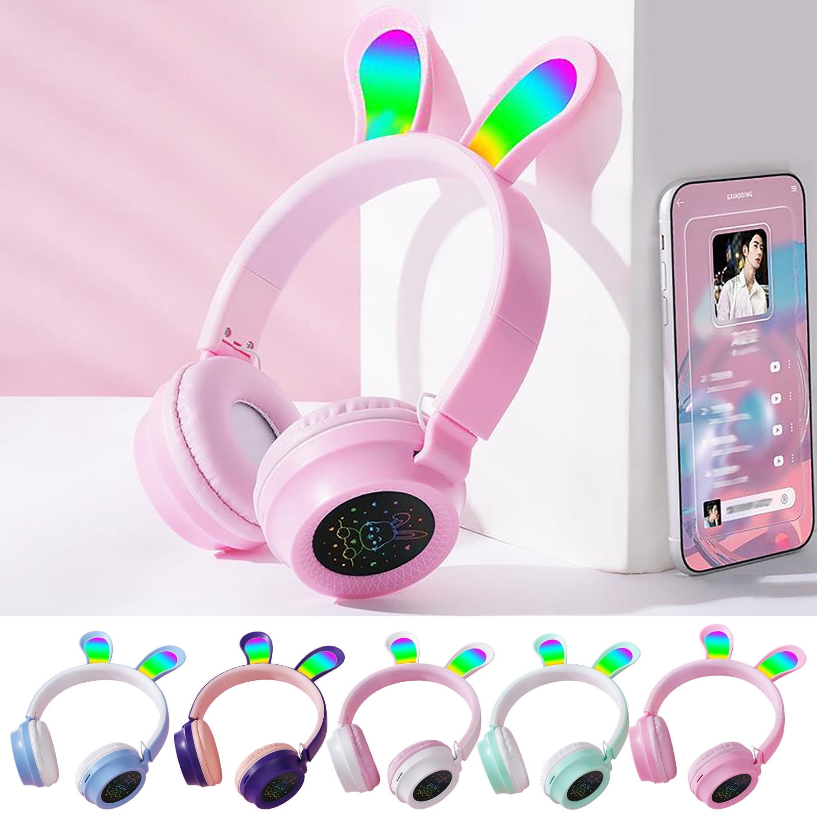 Nololo 2024 New Gaming Headset Clearance Rabbit Ear Headworn Wireless ...