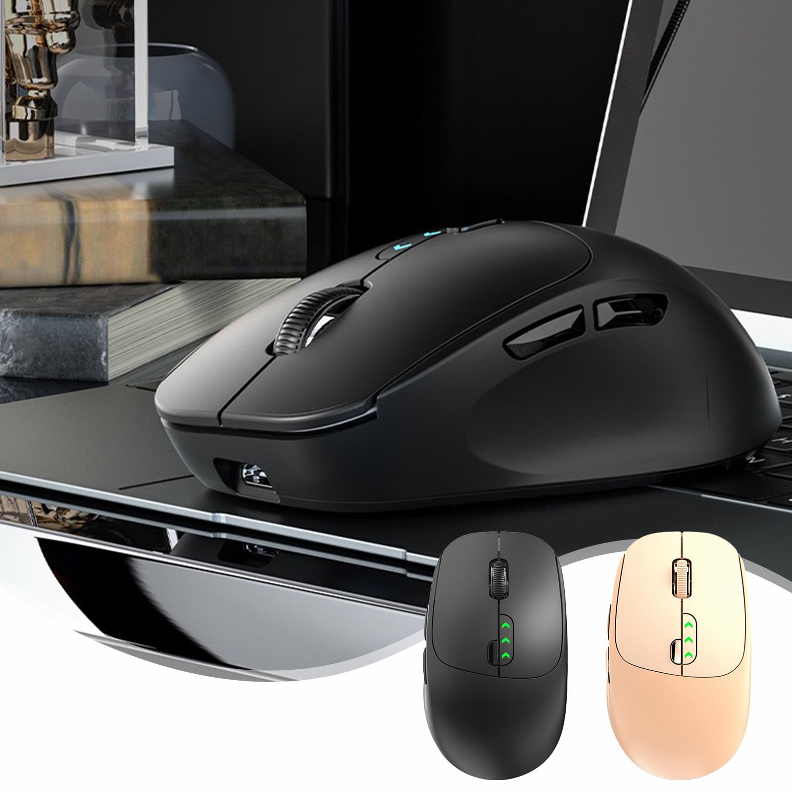 Nololo 2024 New Wireless Bluetooth Mouse Rechargeable Visible Power Quiet Office High-Value Dpi ...