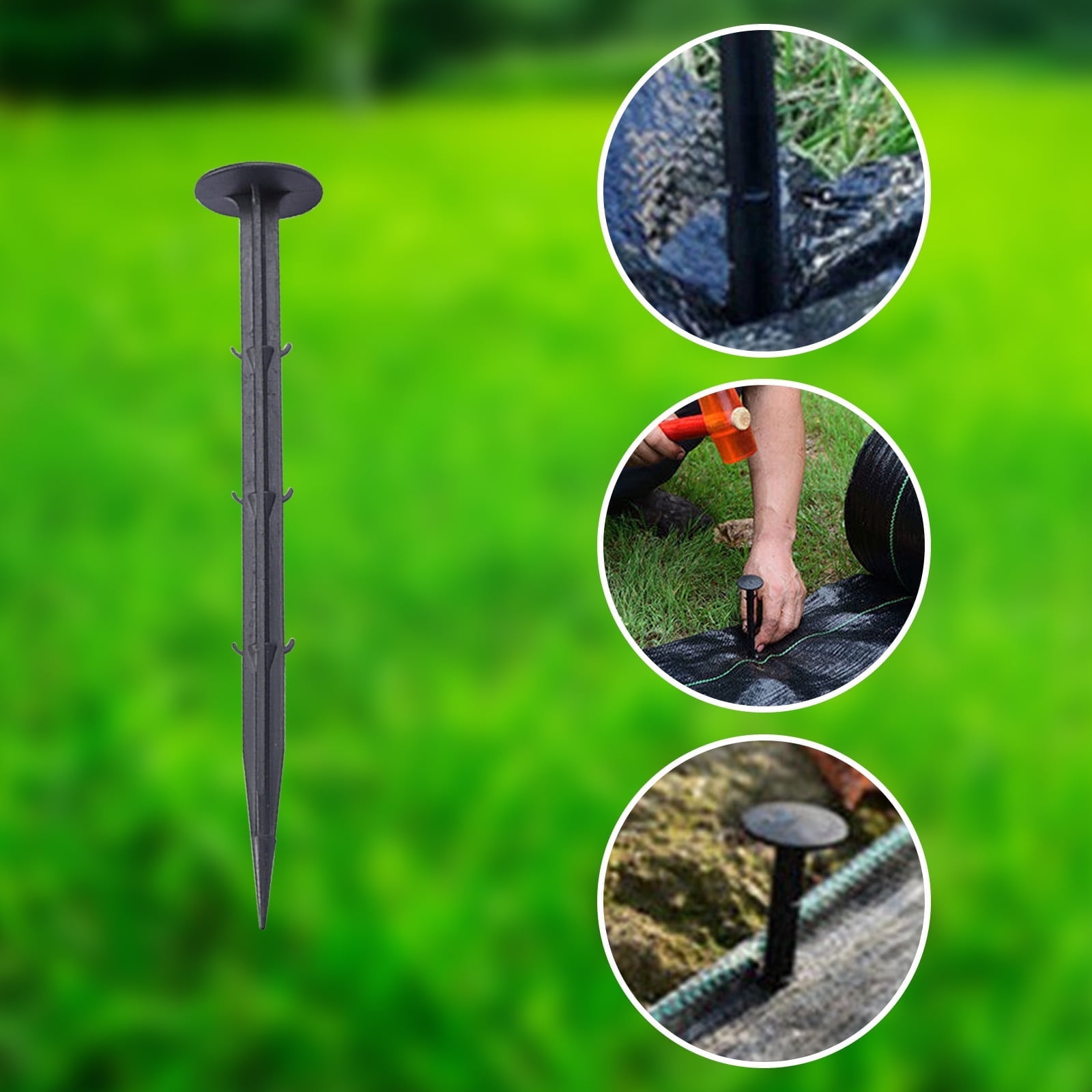 Nololo 50pcs Garden Stakes - Plastic Scape Staples for Securing ...