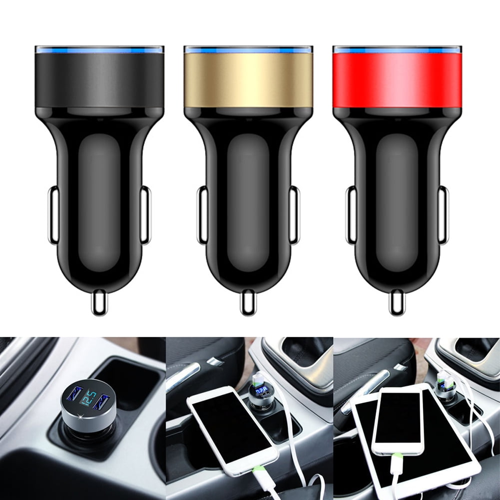 Nololo 5V/3.1A Dual USB Port Cigarette Lighter Adapter Voltage Display ...