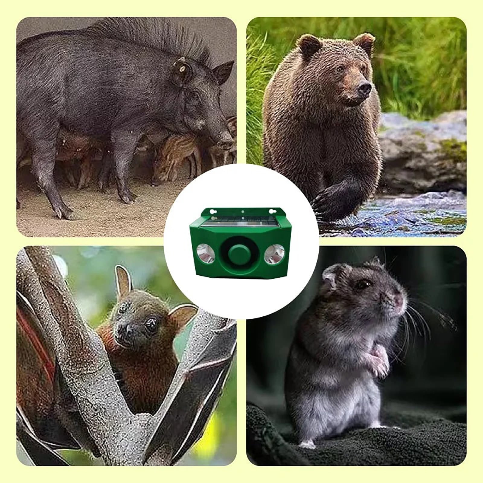 Nololo 6 Pack Upgraded Solar Nocturnal Animal Repeller,Solar Predator ...