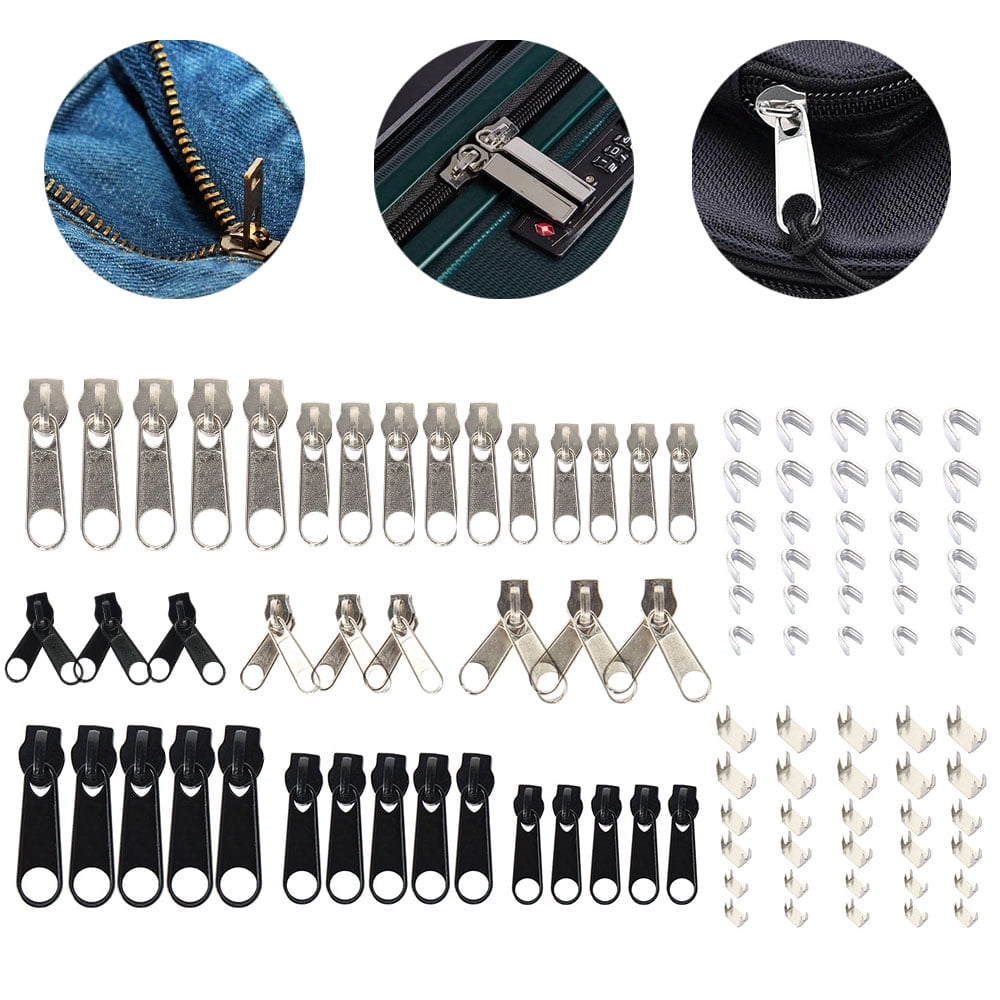 Nololo 84PCS Zipper Repair Kit with Replacement Zippers Zipper Fix Kit ...