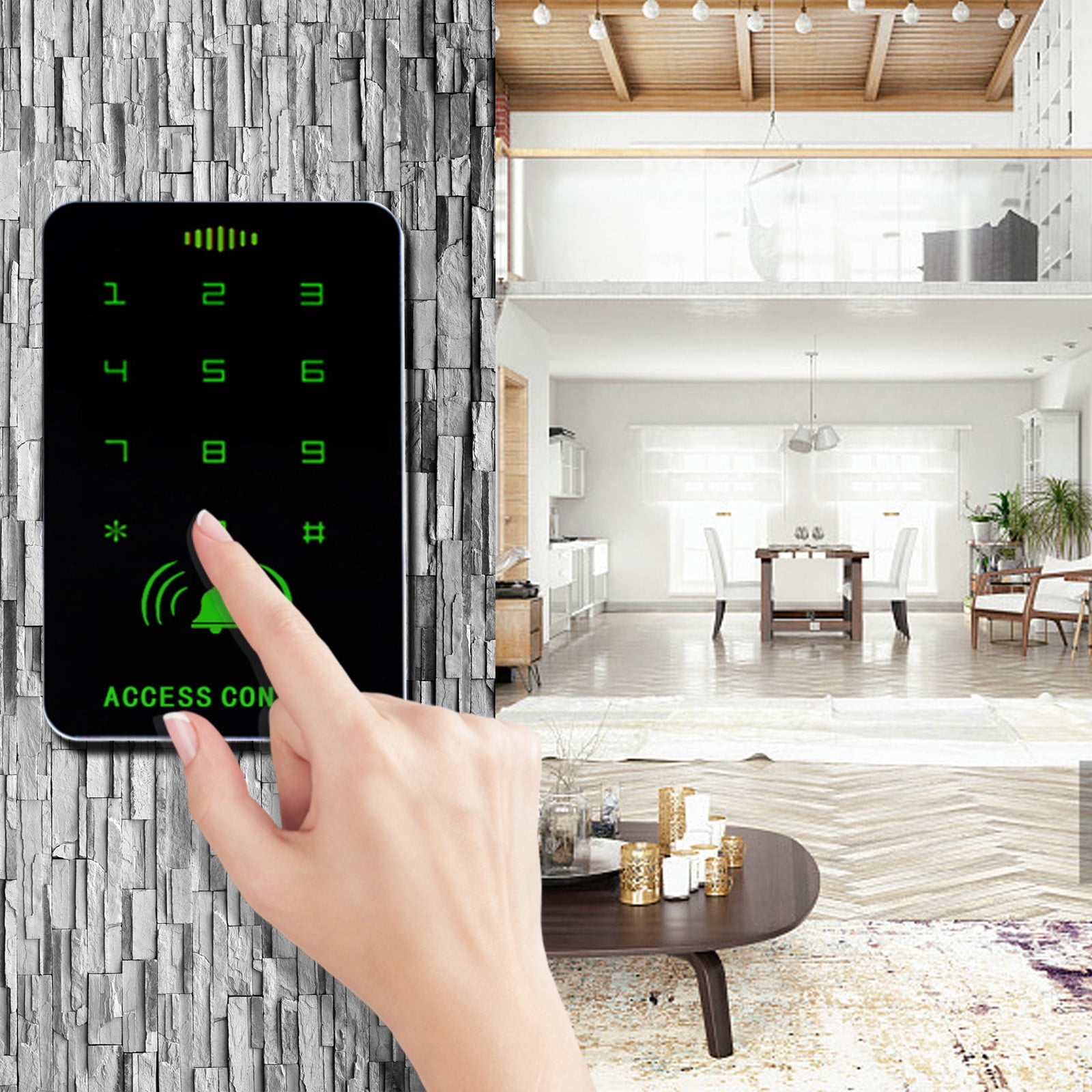 Nololo Access Control Touching Keypad Reader Door Access Control System Kit 1000 User,Input ...