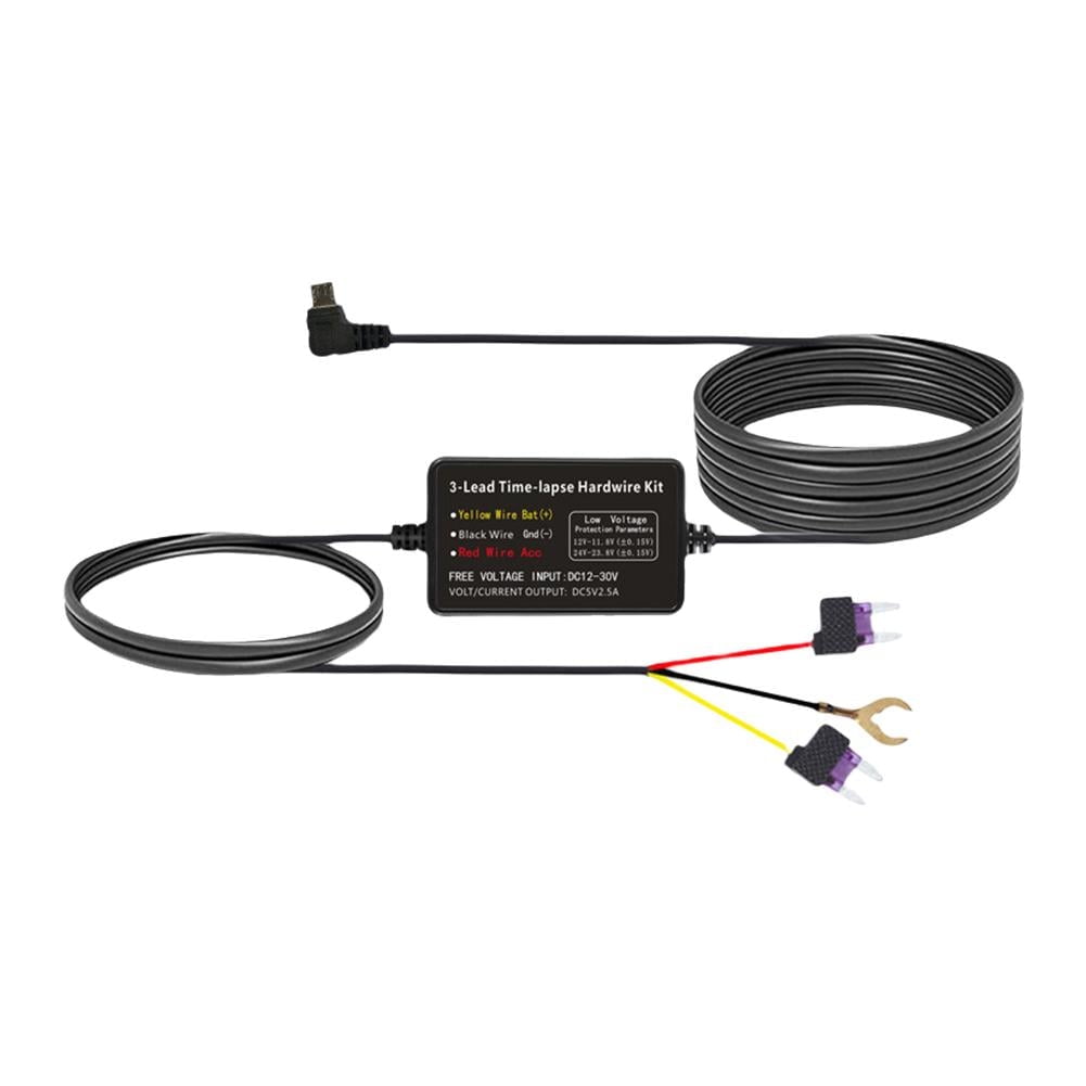 Nololo BQLQBQLQ Dash Cam Hardwire Kit USB C Port,3A 3.5m Car Dash Cam ...