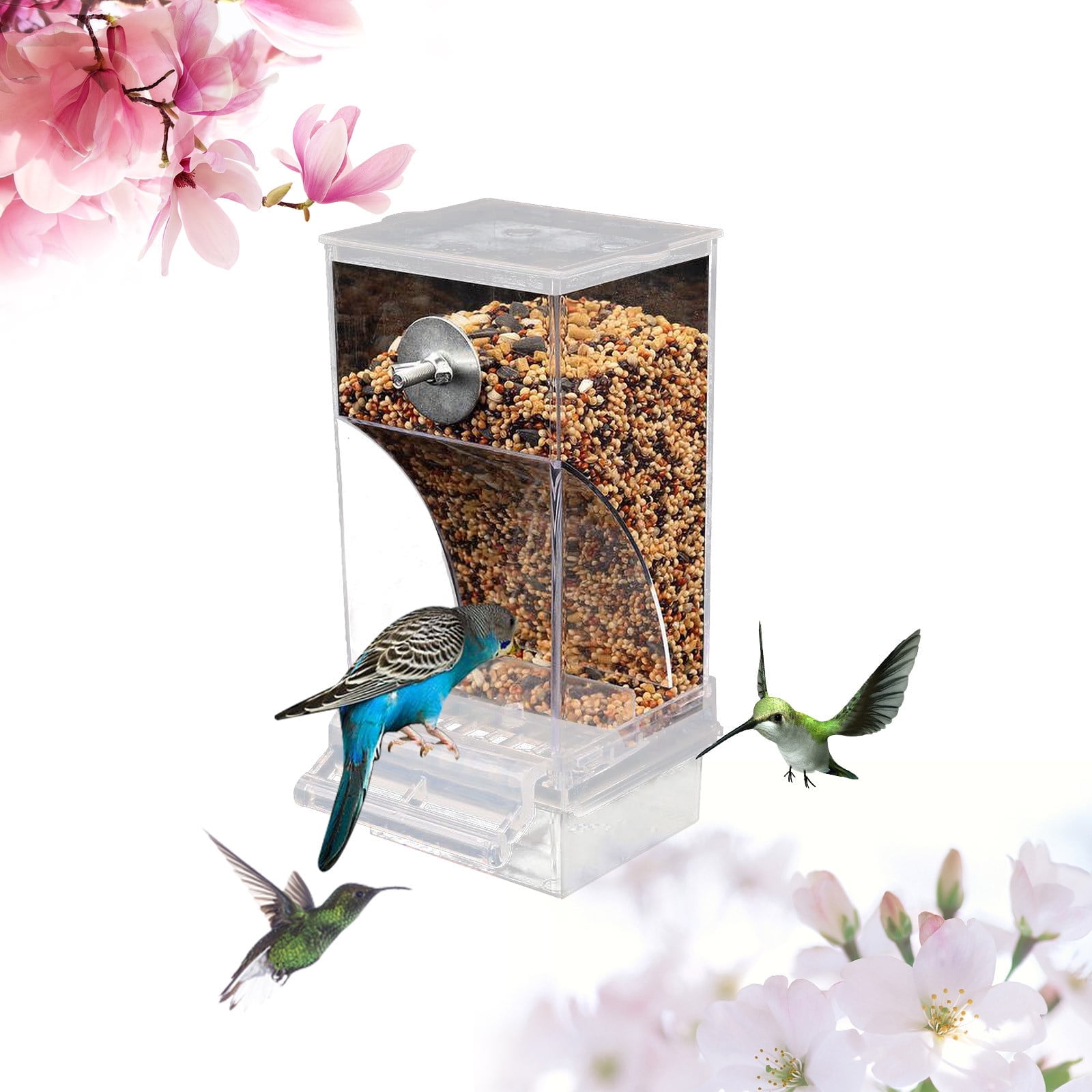 Nololo Bird Feeders Clearance! Clear Bird Automatic Feeder - Bird ...