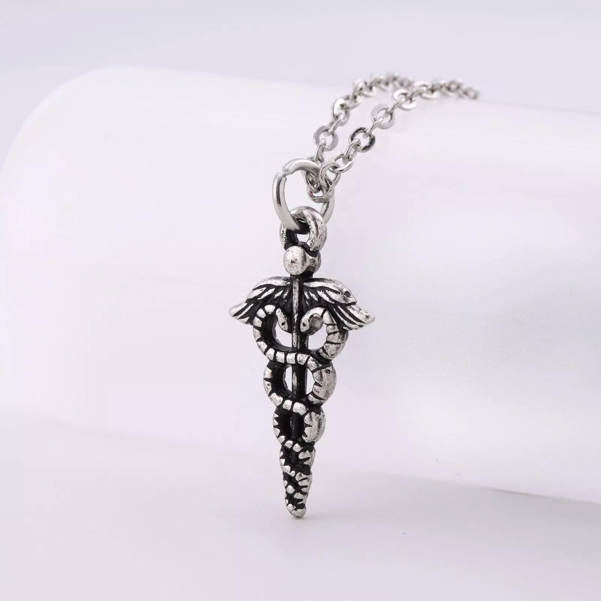 Nololo Caduceus Symbol Medicine Double Snakes Pendant Medical Sign ...
