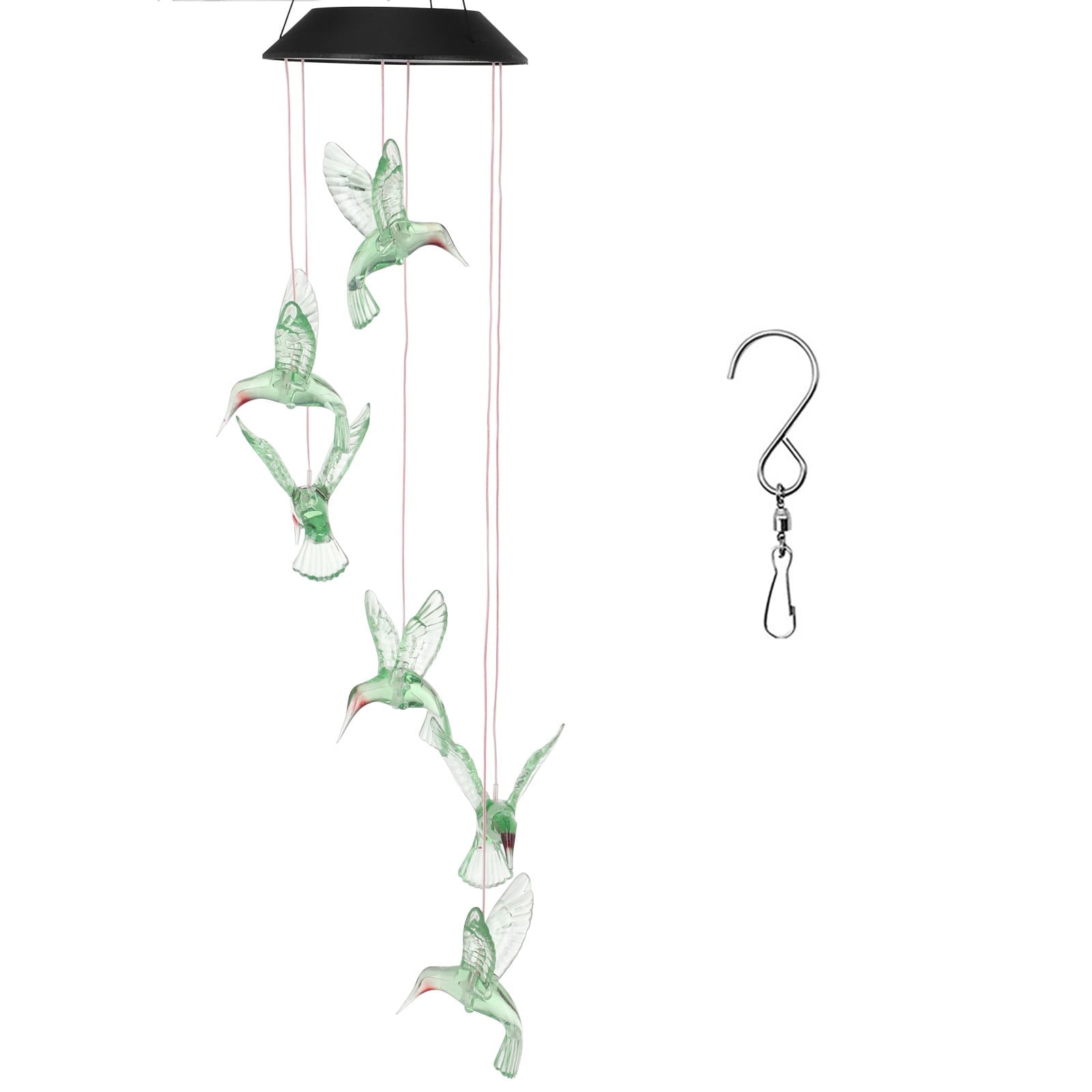 Nololo Clearance,Chime Chime Color Transparent Hummingbird Wind LED ...
