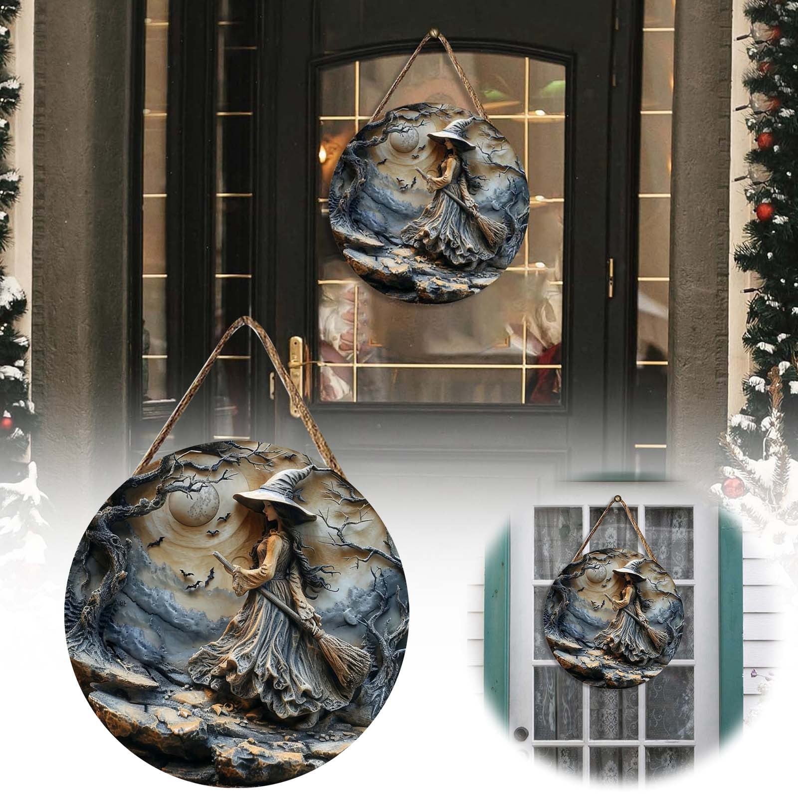 Nololo Decorations Wooden Witch Cat Door Sign Decoration - Walmart.com