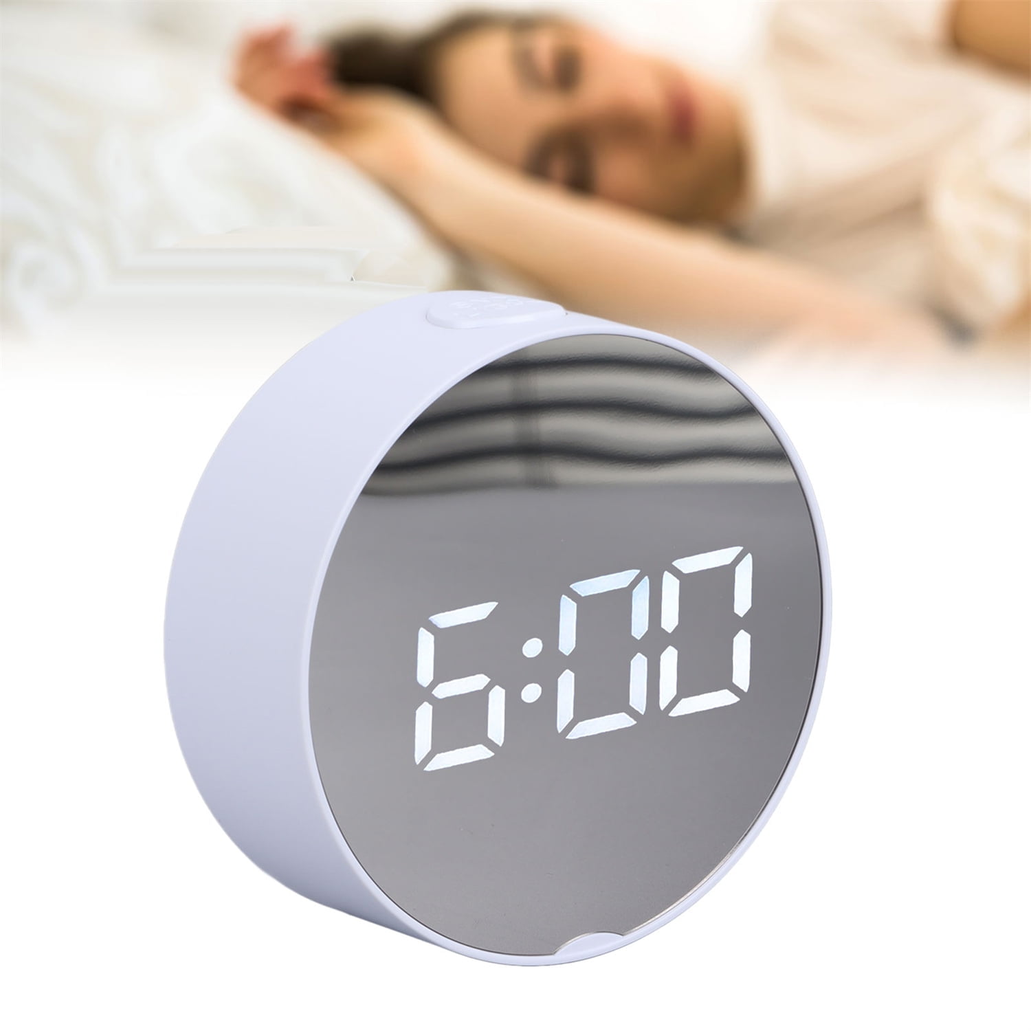 Nololo Digital Alarm Clock,Large Display LED And Mirror Desk Clock With ...