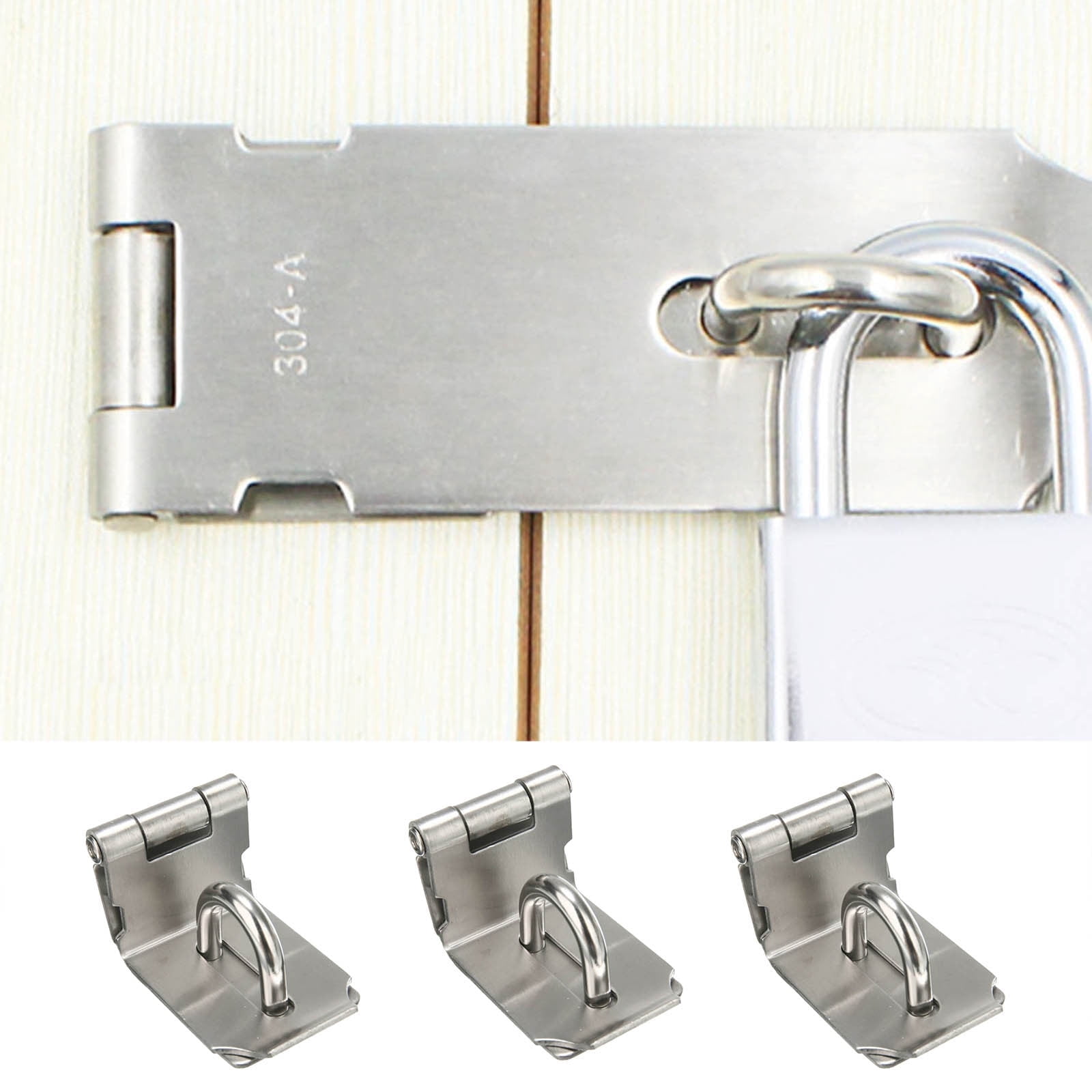 Nololo Door Padlock Plate Retaining Buckle 90 Stainless Steel Hasp and ...