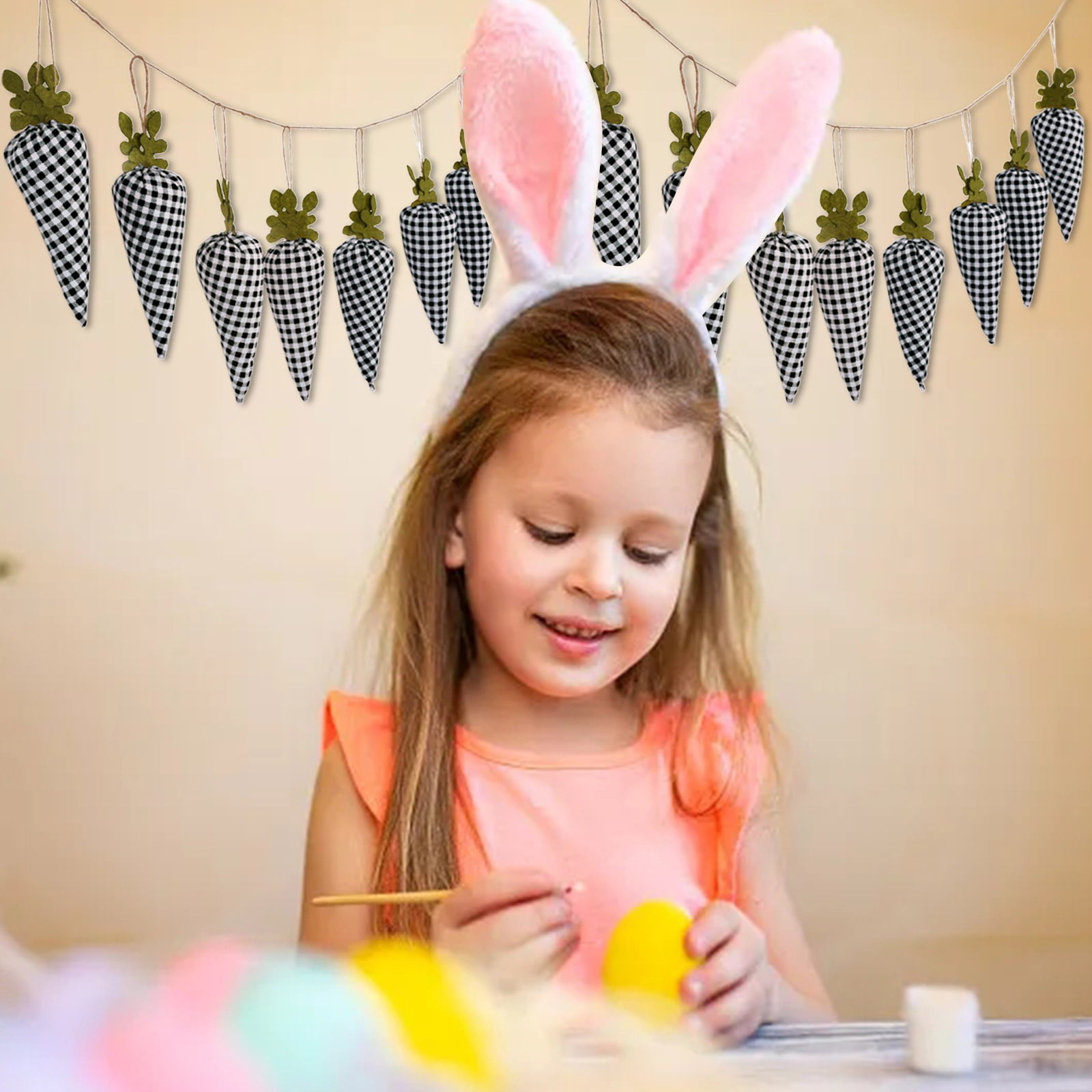 Nololo Easter Decorations Carrot Party Wall Decorations Carrot Banner ...