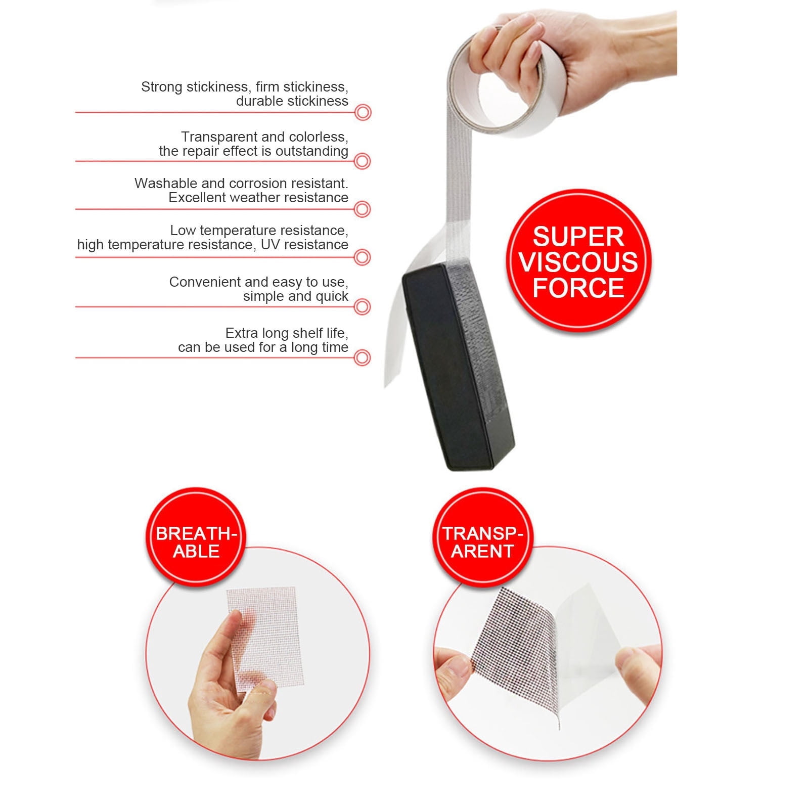 Nololo Fly Screen Door Insect Repellent Repair Tape Waterproof Mosquito ...