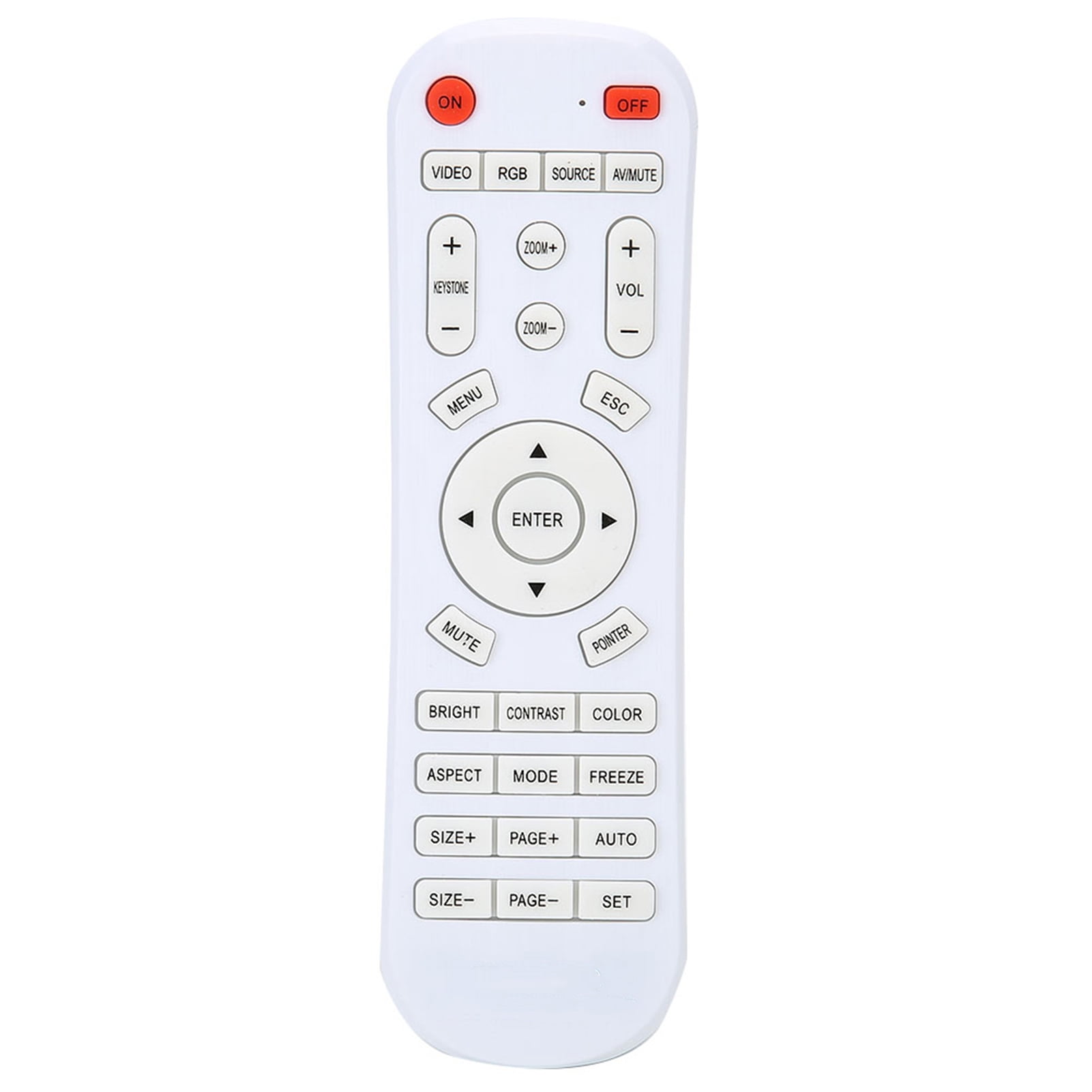 Nololo Fyearfly Abs White Universal Remote Control for Projector, Remote Control Distance Up to ...