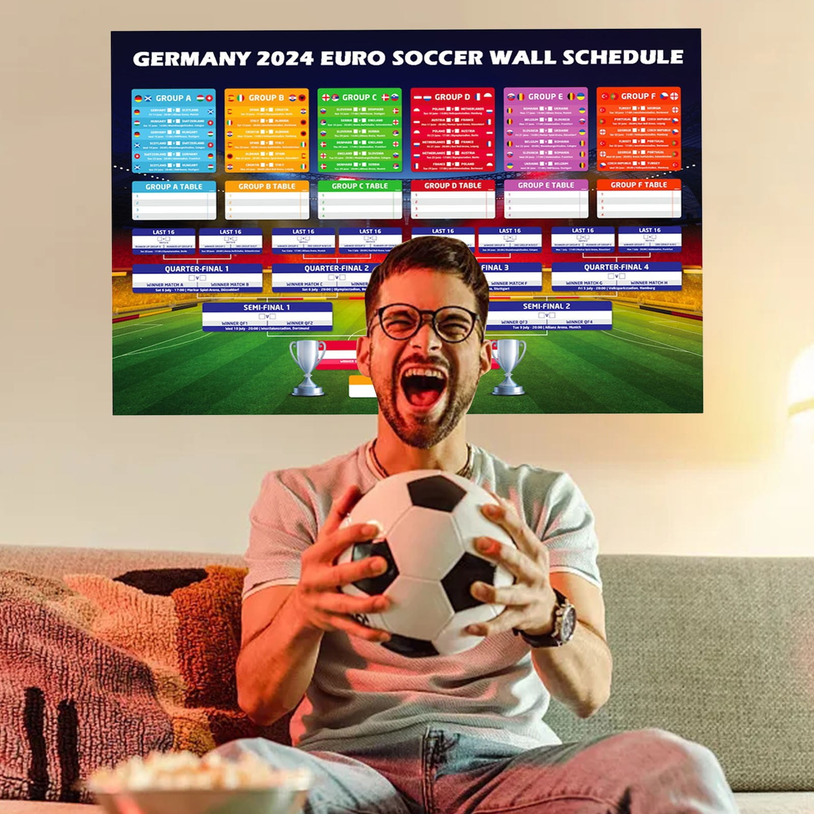 Nololo Germany 2024 Wall Schedule Wallchart 2024 | Germany Themed Wallchart | Track The Scores ...