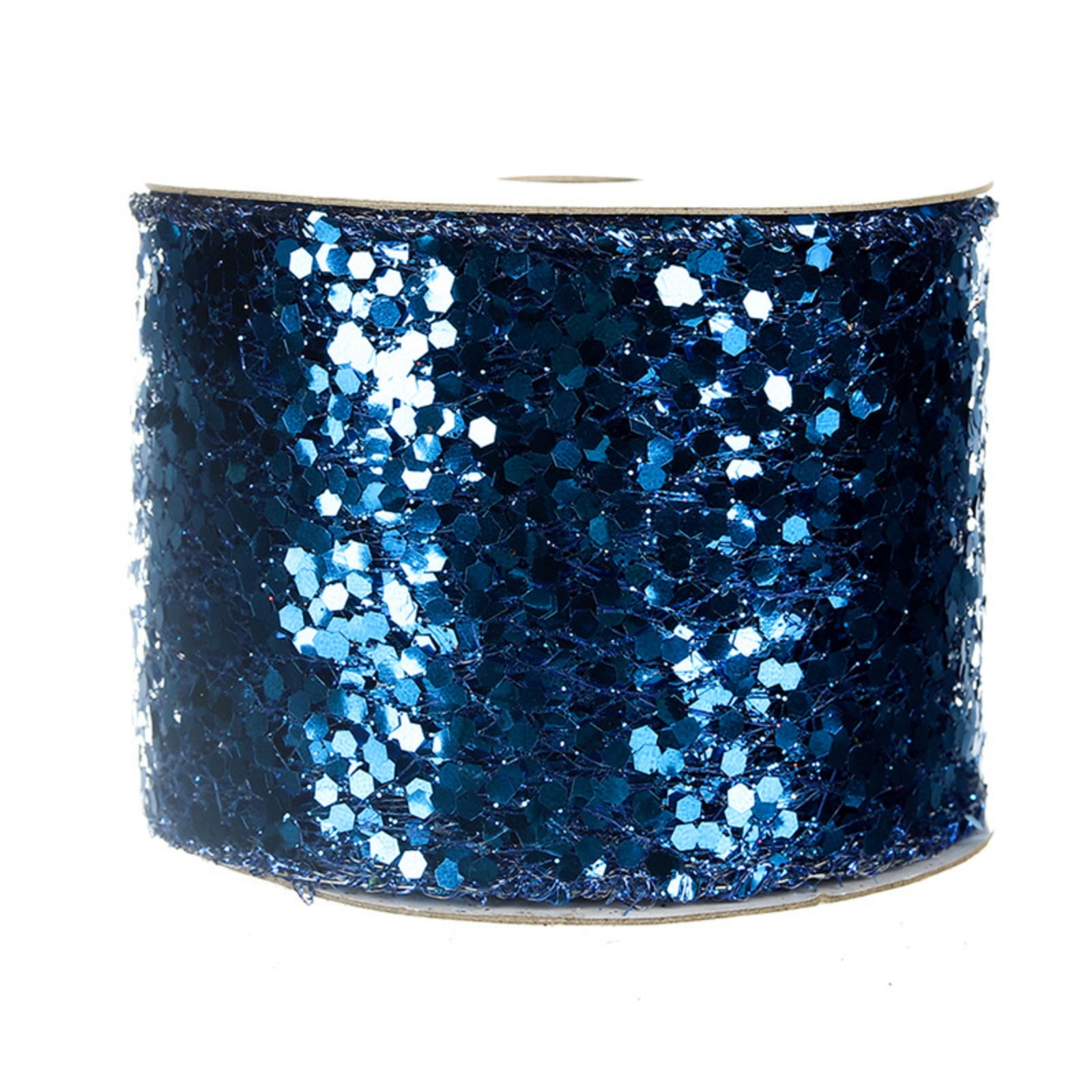 Nololo Gold Glitter Wired Ribbon Web Mesh Ribbon Wired Metallic ...