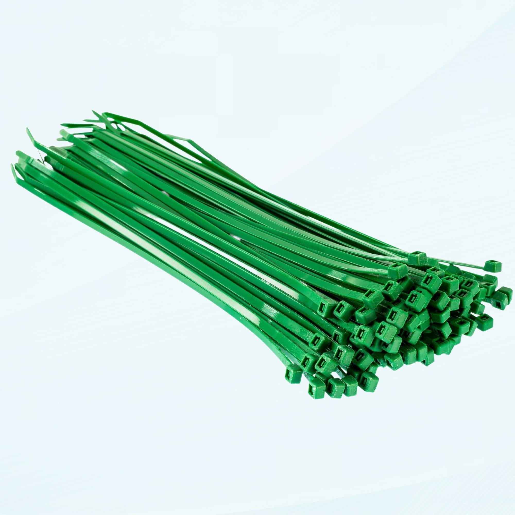 Nololo Green Cable Ties 300mm x 3.6mm 100 Pack 12 Inch Premium Nylon ...