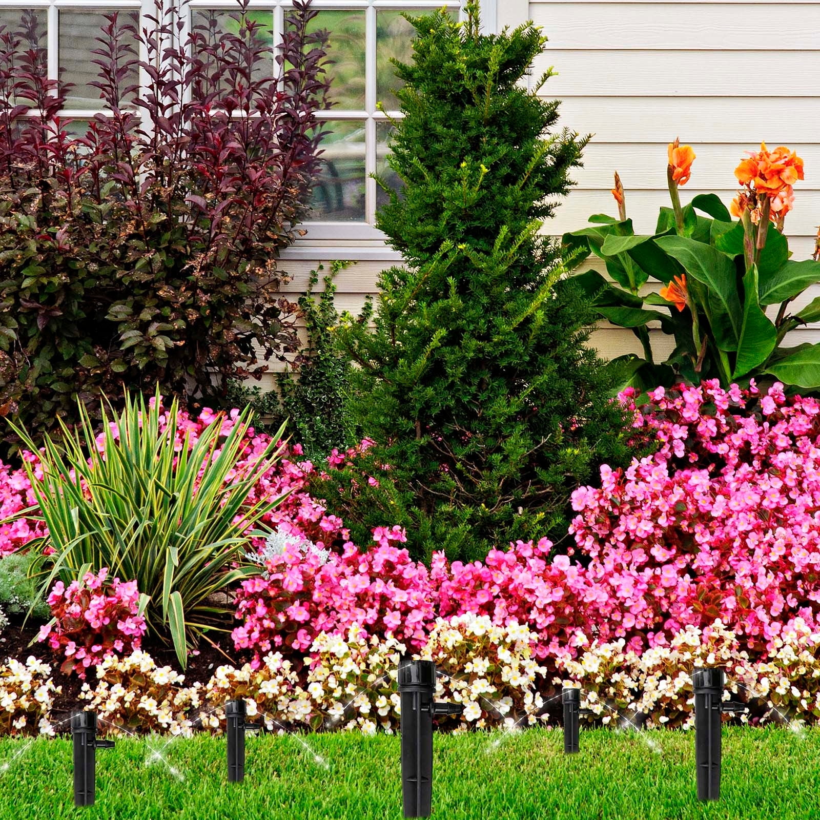 Nololo Ground Insert 13Cm Adjustable Dripper 360 Degree Eight-Hole ...